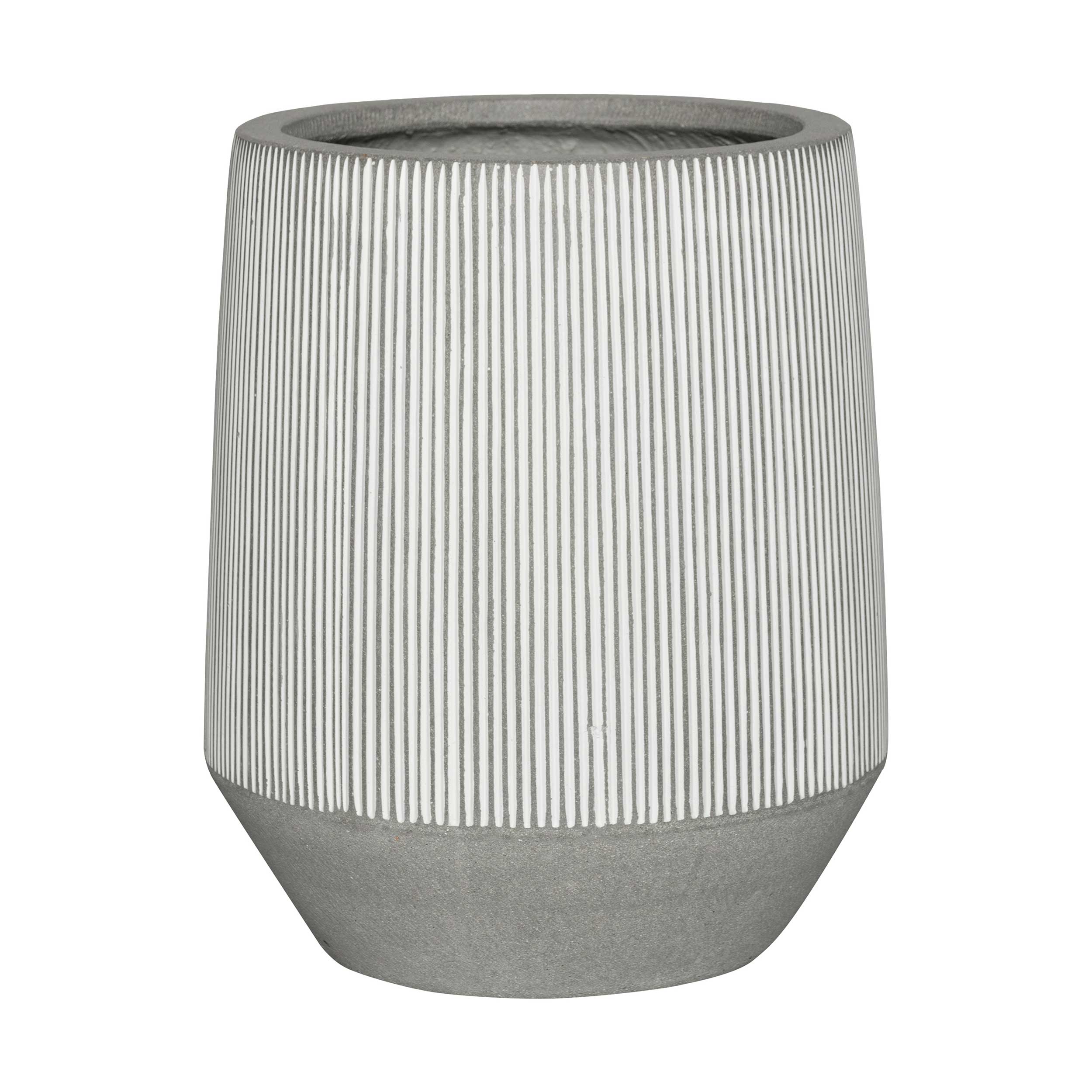 Pottery Pots Ridged Harith High 16" Round Ficonstone Planter Pot ...