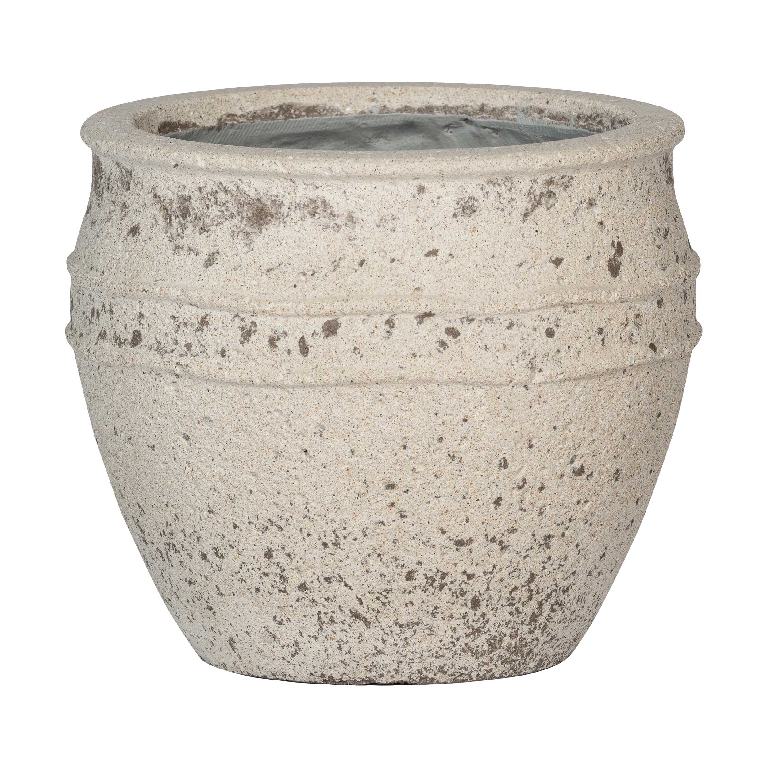 Pottery Pots Mediterranean Athena 11" Round Ficonstone Planter Pot ...