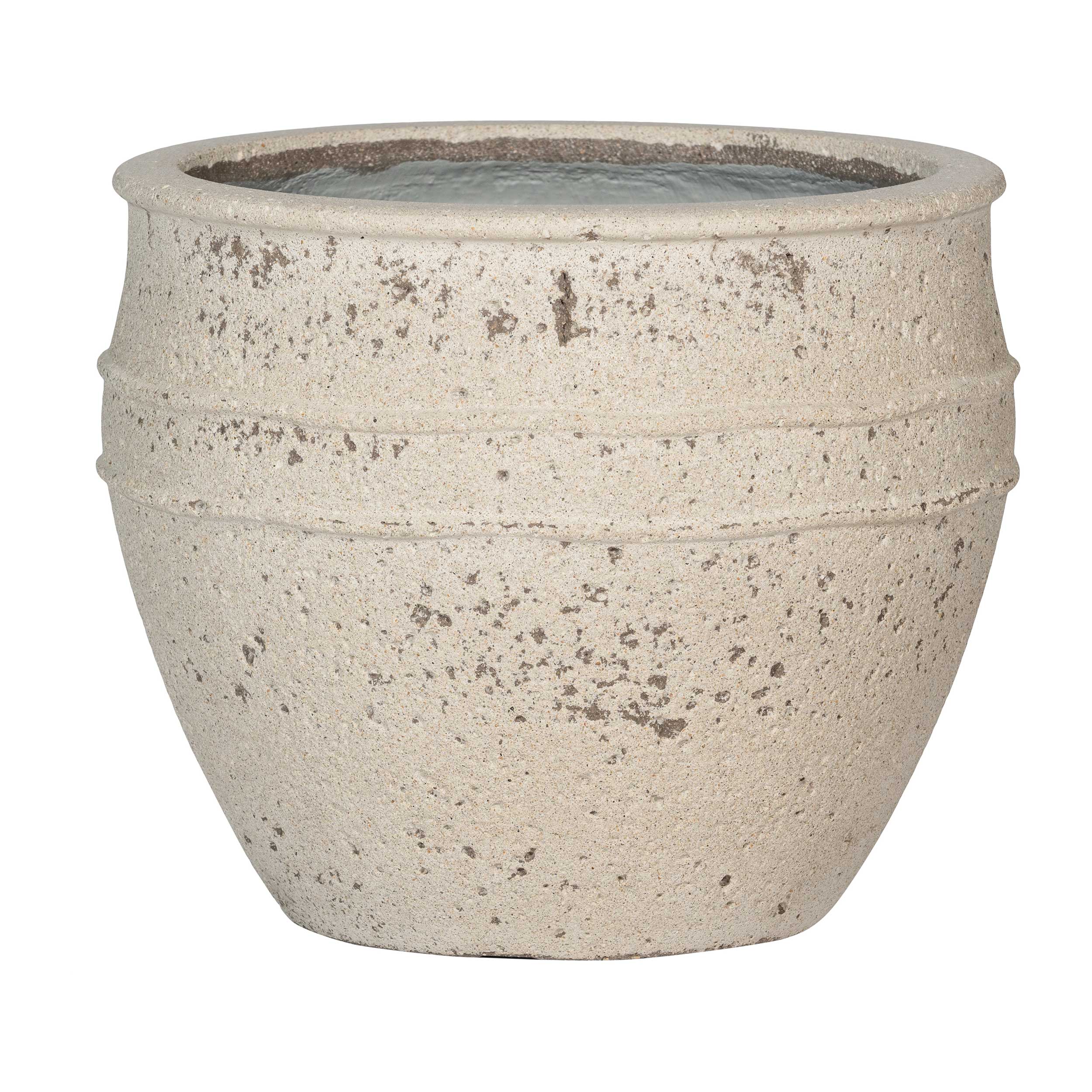 Pottery Pots Mediterranean Athena 16" Round Ficonstone Planter Pot ...