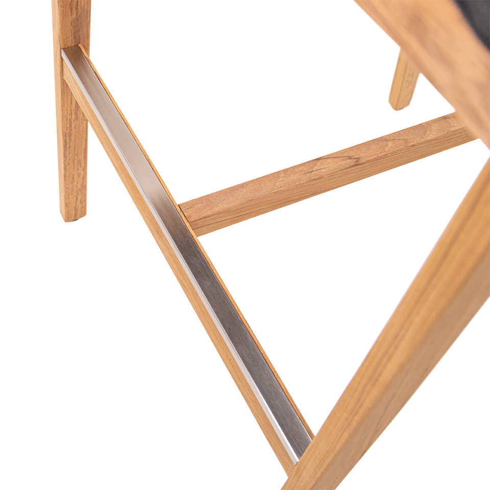 POVL Outdoor Menlo Sling Bar Side Chair | AuthenTEAK