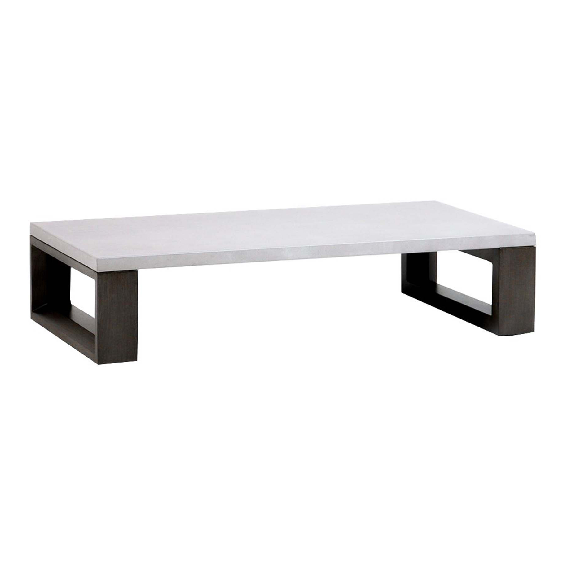 Ratana Element 5.0 52" Aluminum Rectangular Coffee Table | AuthenTEAK