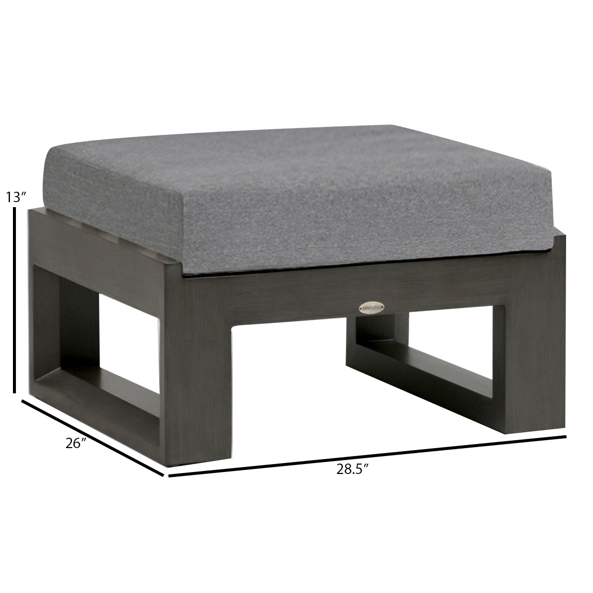 Ratana Element 5.0 Aluminum Ottoman | AuthenTEAK