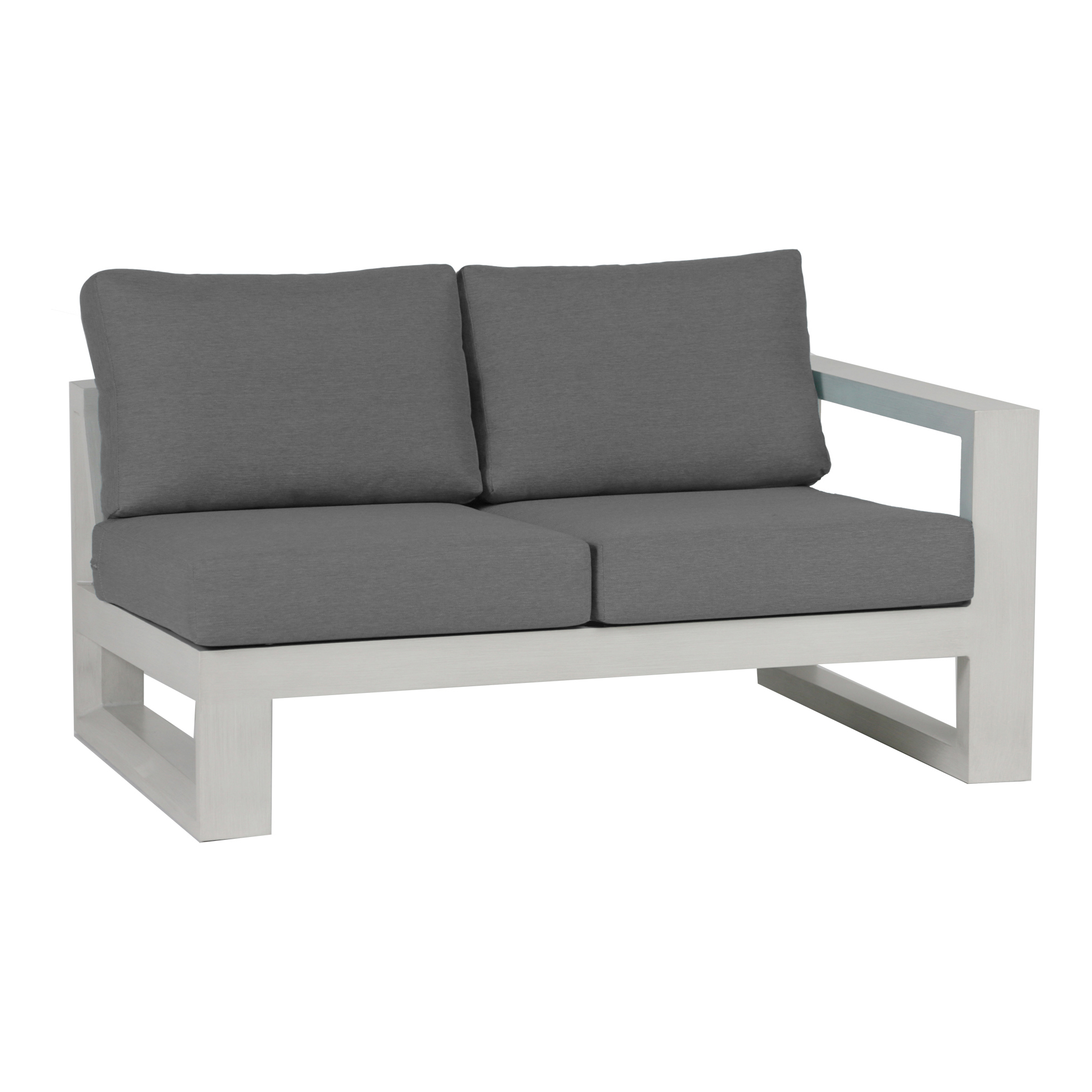 Ratana Element 5.0 Aluminum Right Arm Love Seat Outdoor Sectional Unit ...