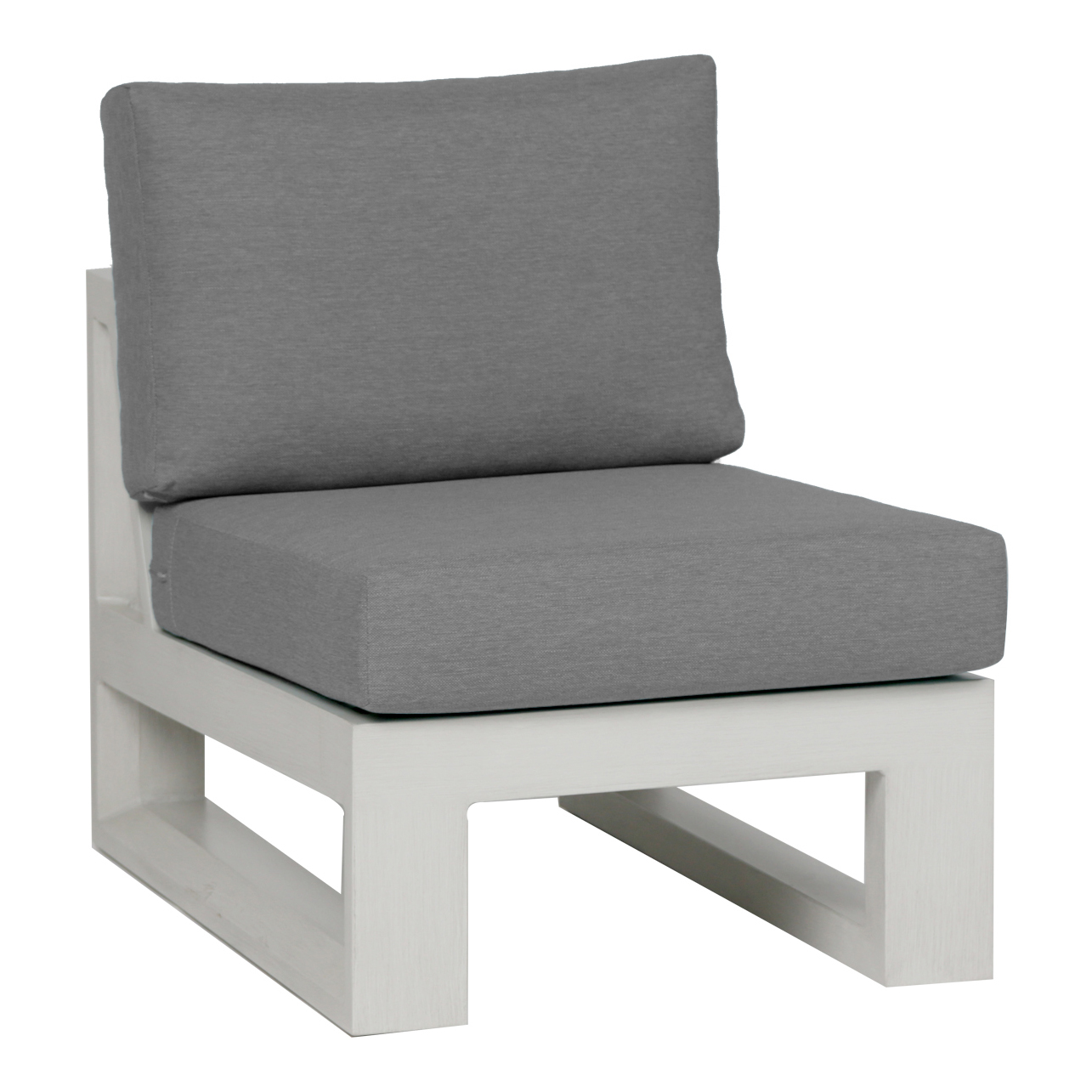 Ratana Element 5.0 Aluminum Armless Chair Outdoor Sectional Unit | AuthenTEAK
