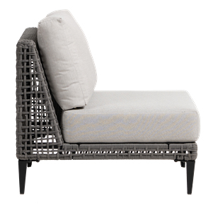 Ratana Genval Aluminum Armless Outdoor Sectional Unit | AuthenTEAK