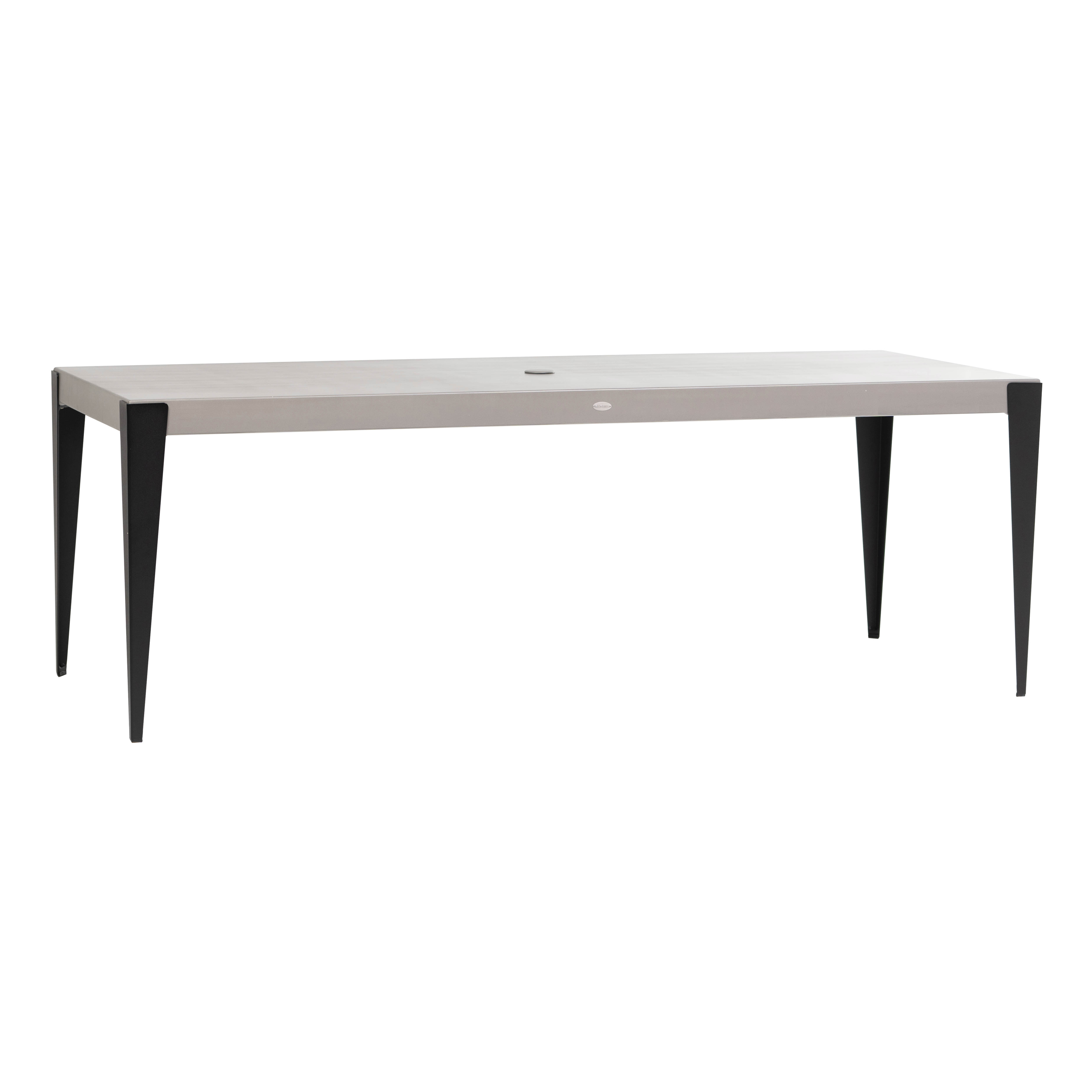 Ratana Genval 84.5" x 38" Aluminum Rectangular Dining Table | AuthenTEAK