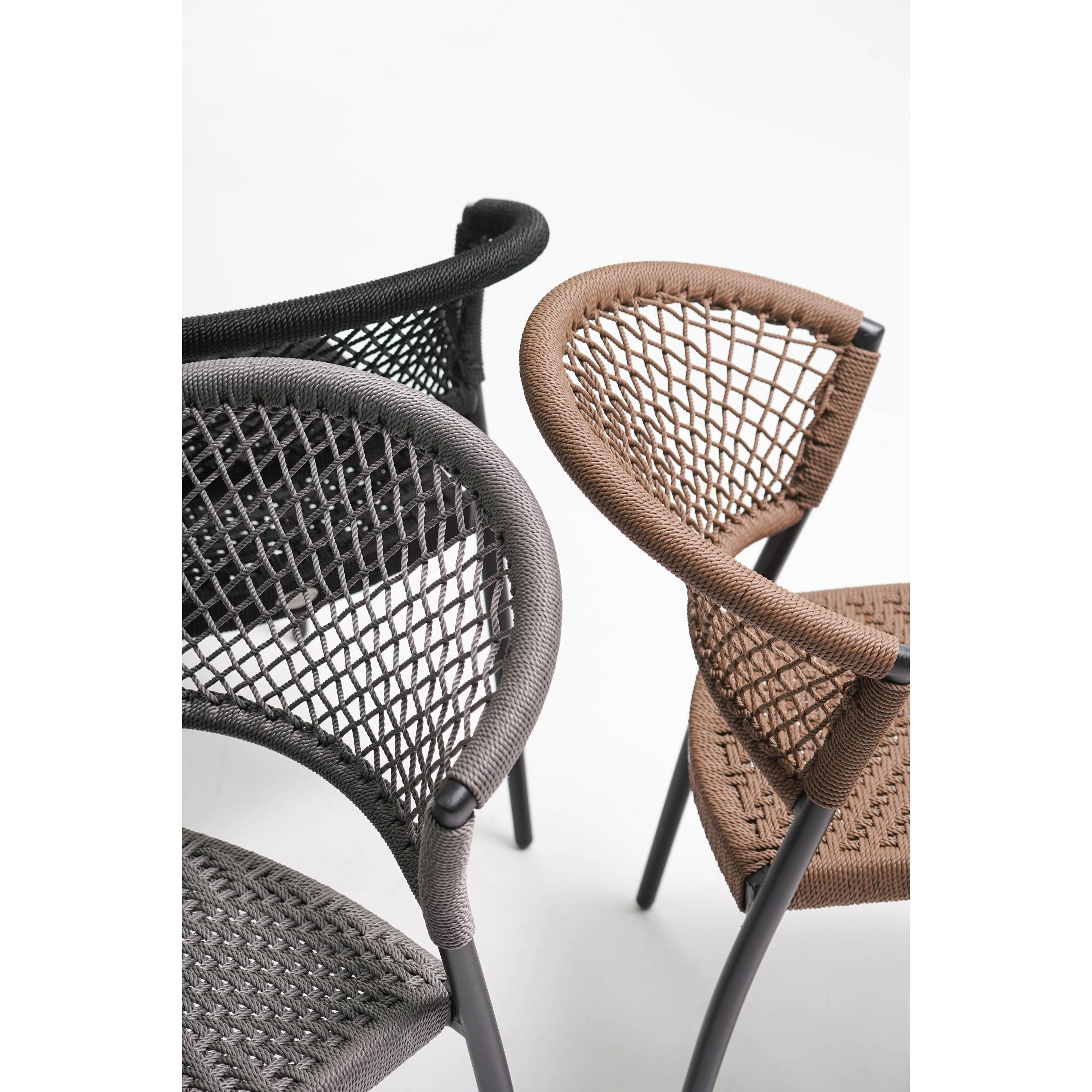 Ratana Ria Stacking Rope Dining Side Chair | AuthenTEAK