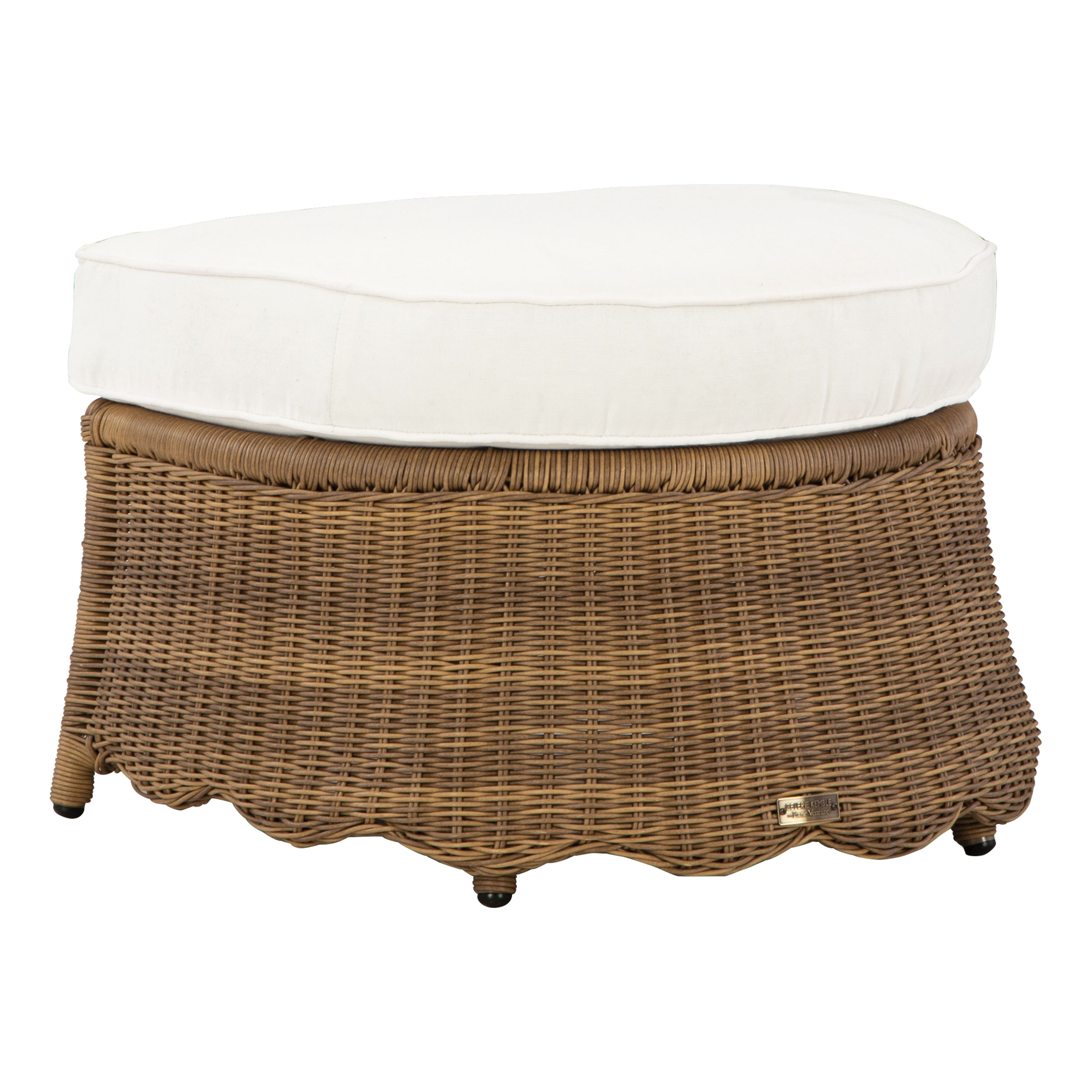 Lane Venture Cleary Wicker Outdoor Ottoman | AuthenTEAK