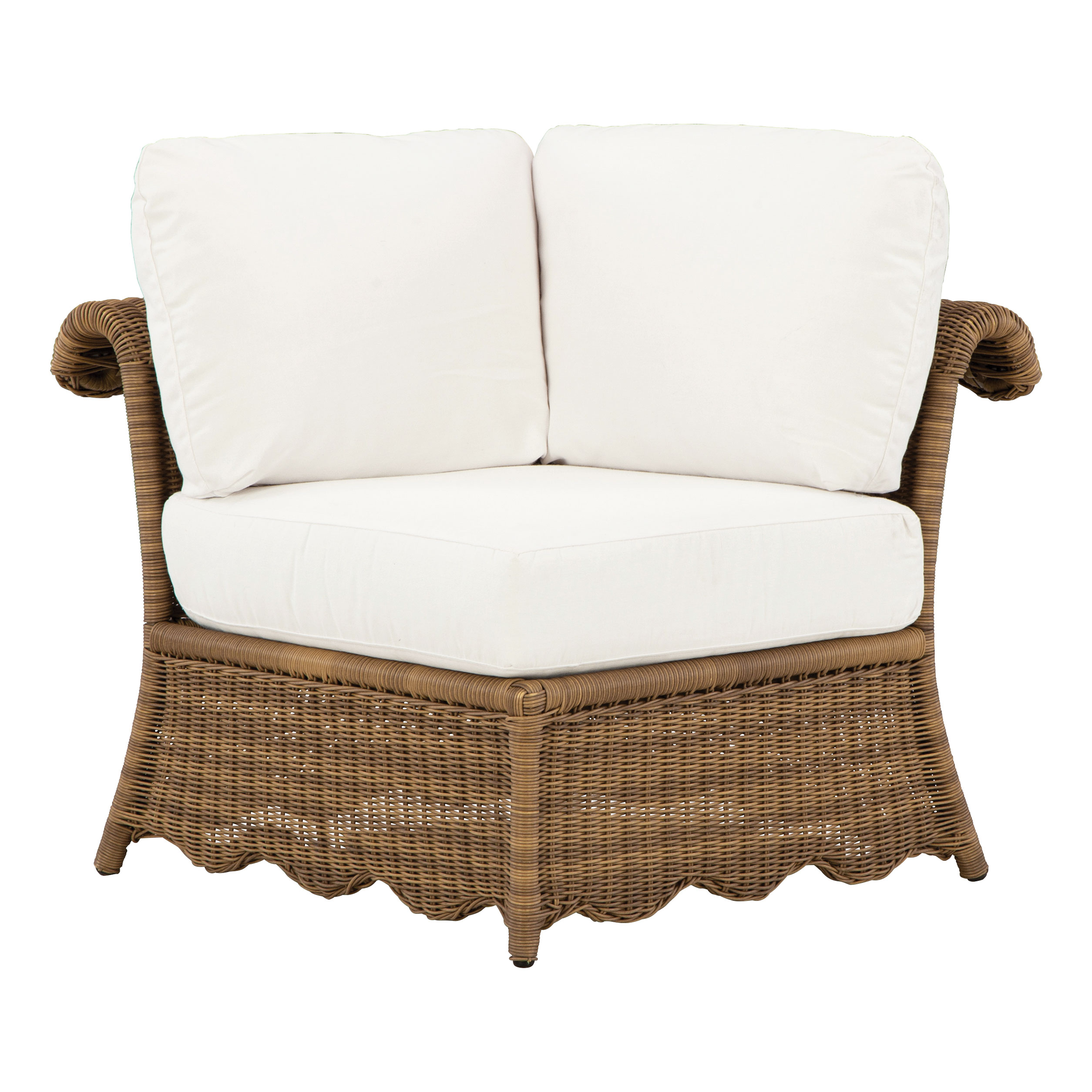 Lane Venture Cleary Wicker Corner Outdoor Sectional Unit | AuthenTEAK