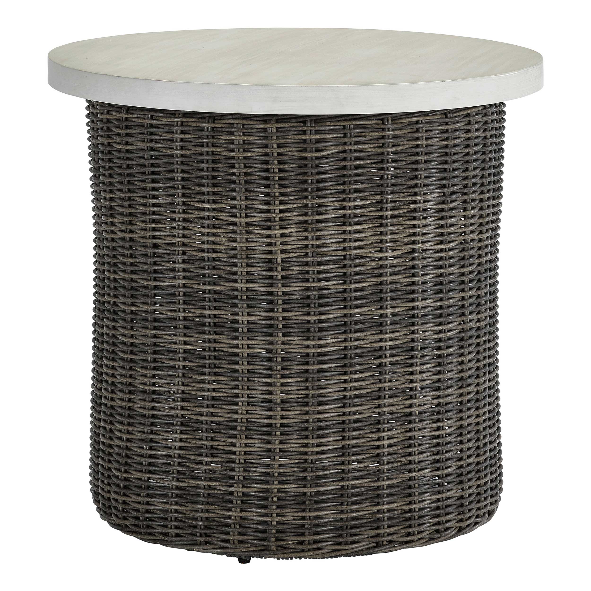 Lane Venture Oasis 24" Wicker Round End Table | AuthenTEAK