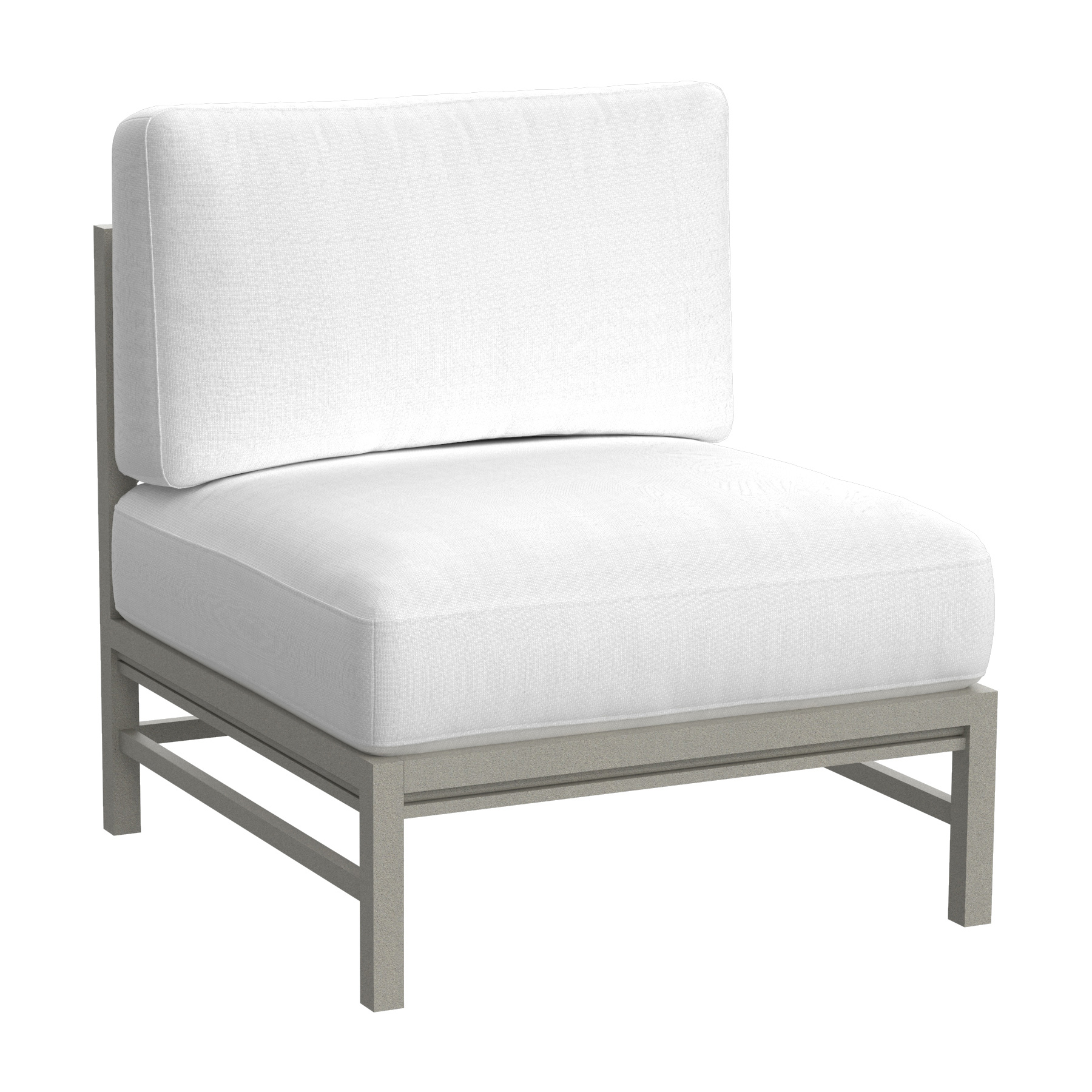 Lane Venture Willow Aluminum Armless Outdoor Sectional Unit | AuthenTEAK