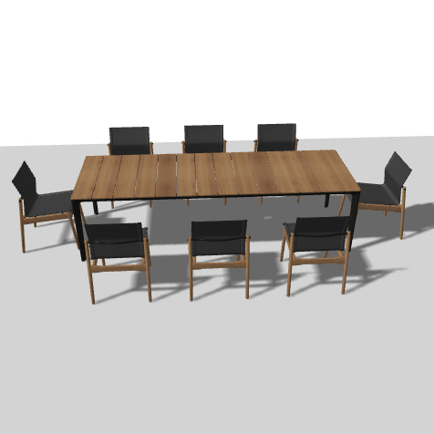 Gloster Carver/Sway 9-Piece Rectangular Dining Set | AuthenTEAK