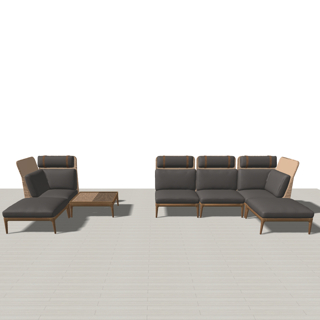 Gloster Lima 6-Piece Outdoor Sectional Set | AuthenTEAK