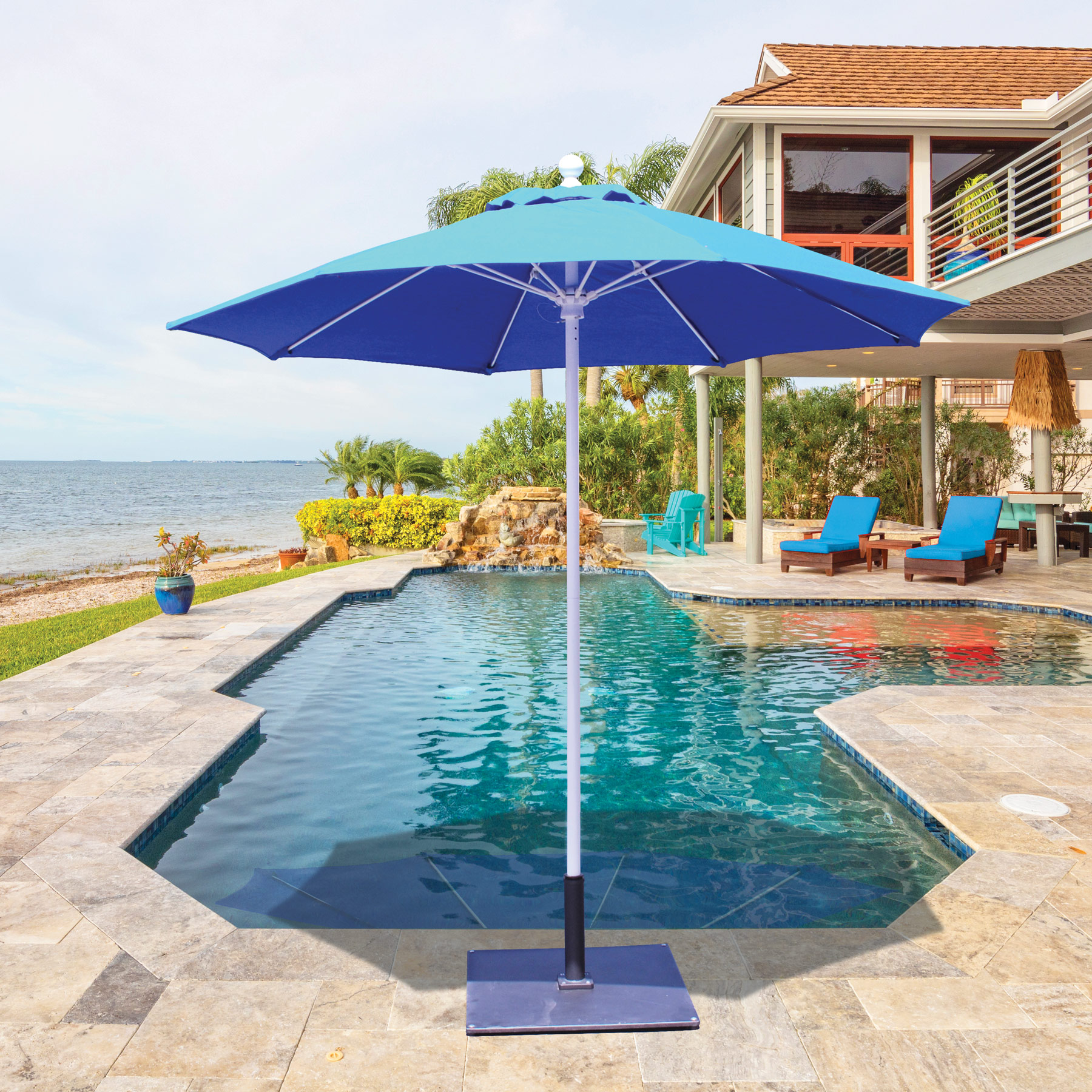 Galtech 7.5' Octagonal Aluminum Commercial Replacement Frame | AuthenTEAK