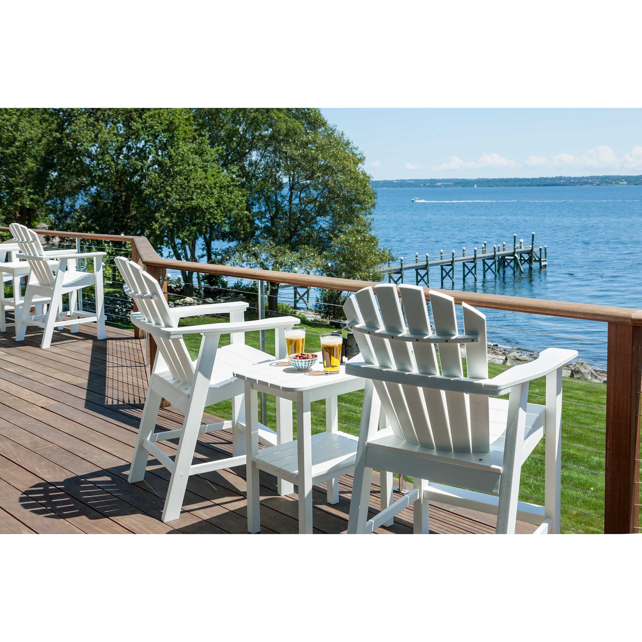 Seaside Casual Shellback Adirondack Recycled Polymer Balcony Armchair ...