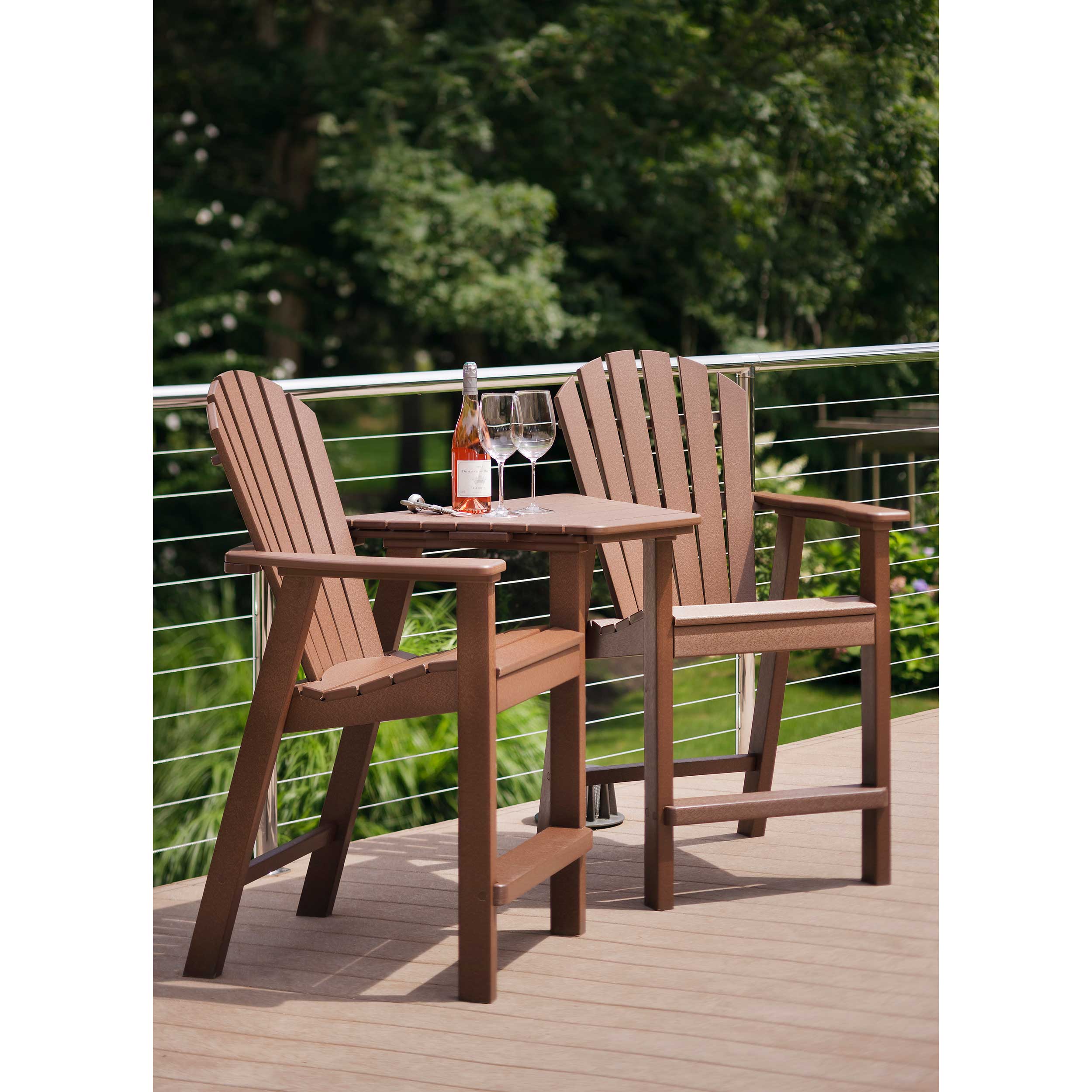 Seaside Casual Shellback Adirondack Recycled Polymer Balcony Armchair ...