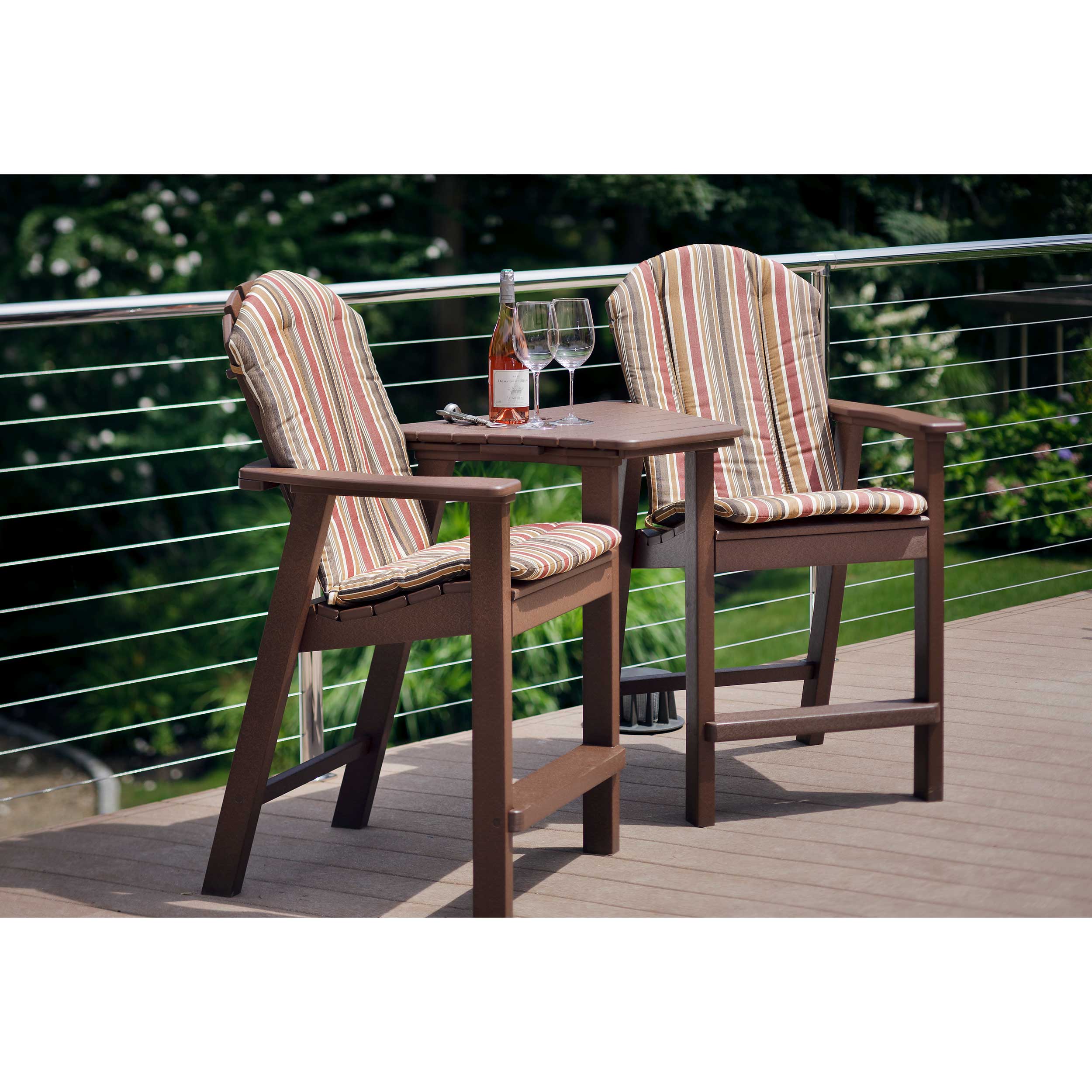 Seaside Casual Shellback Adirondack Recycled Polymer Tete-A-Tete Table ...