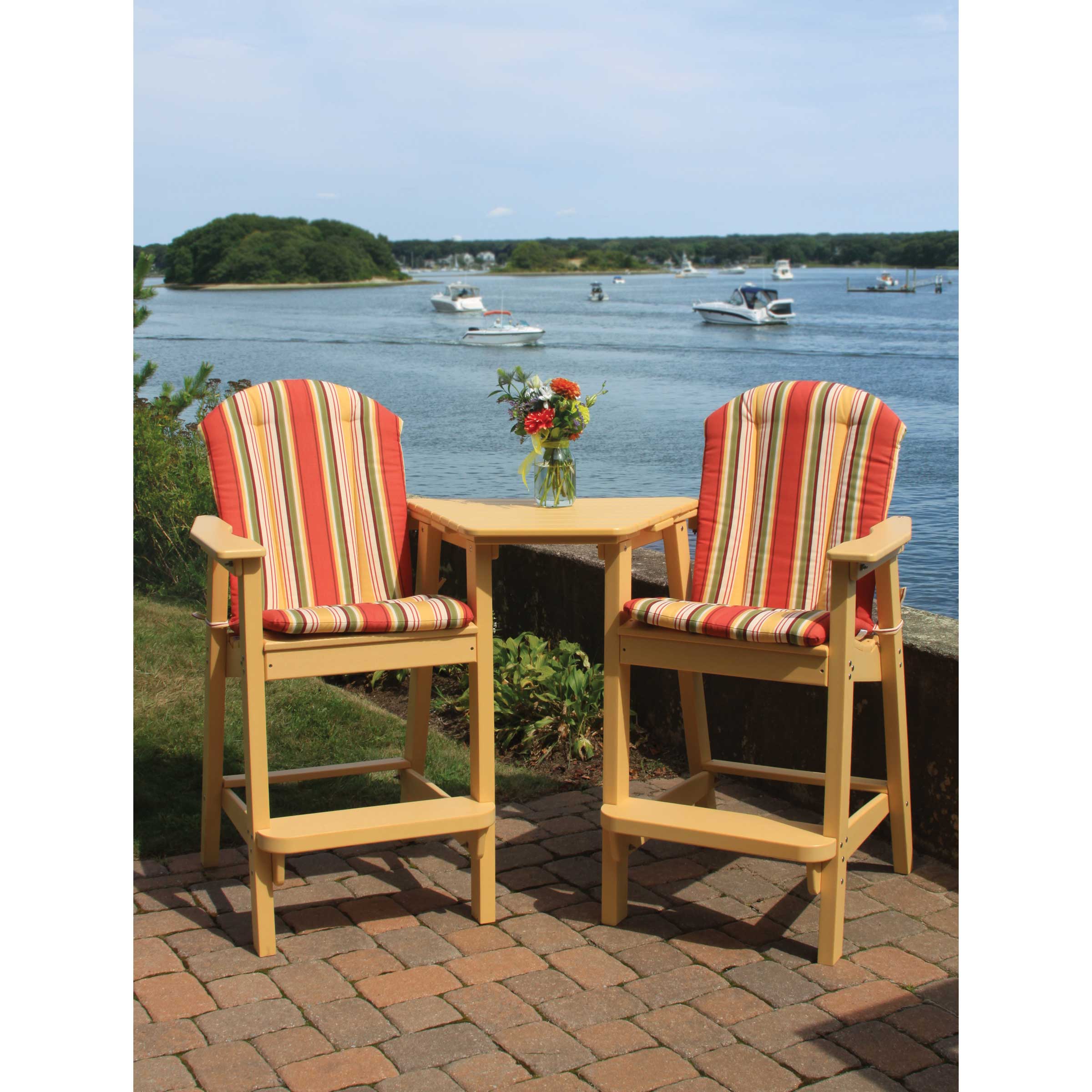 Seaside Casual Shellback Adirondack Recycled Polymer Tete-A-Tete Table ...