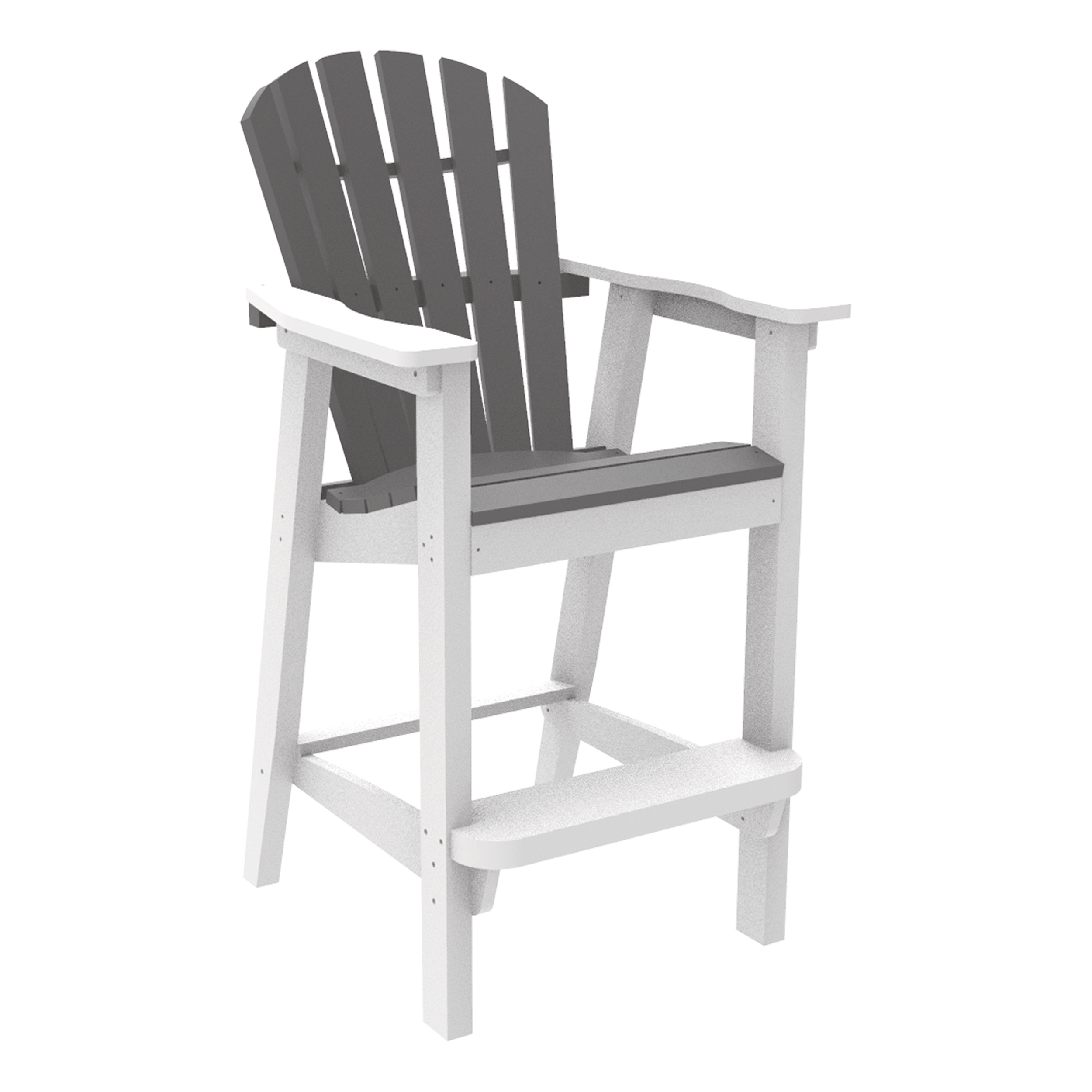 Seaside Casual Shellback Adirondack Recycled Polymer Bar Armchair | AuthenTEAK