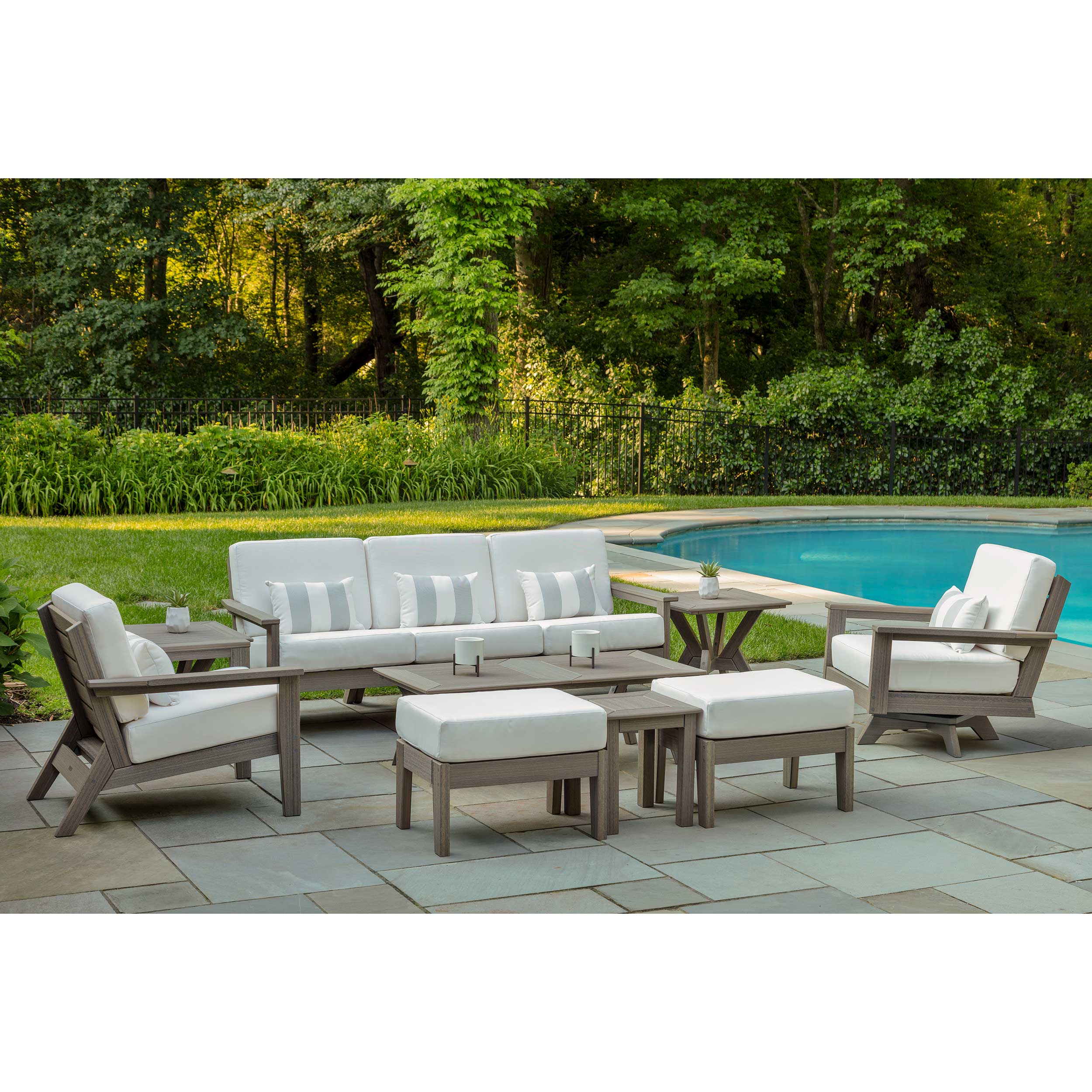 Seaside Casual DEX 52" Recycled Polymer Rectangular Coffee Table ...