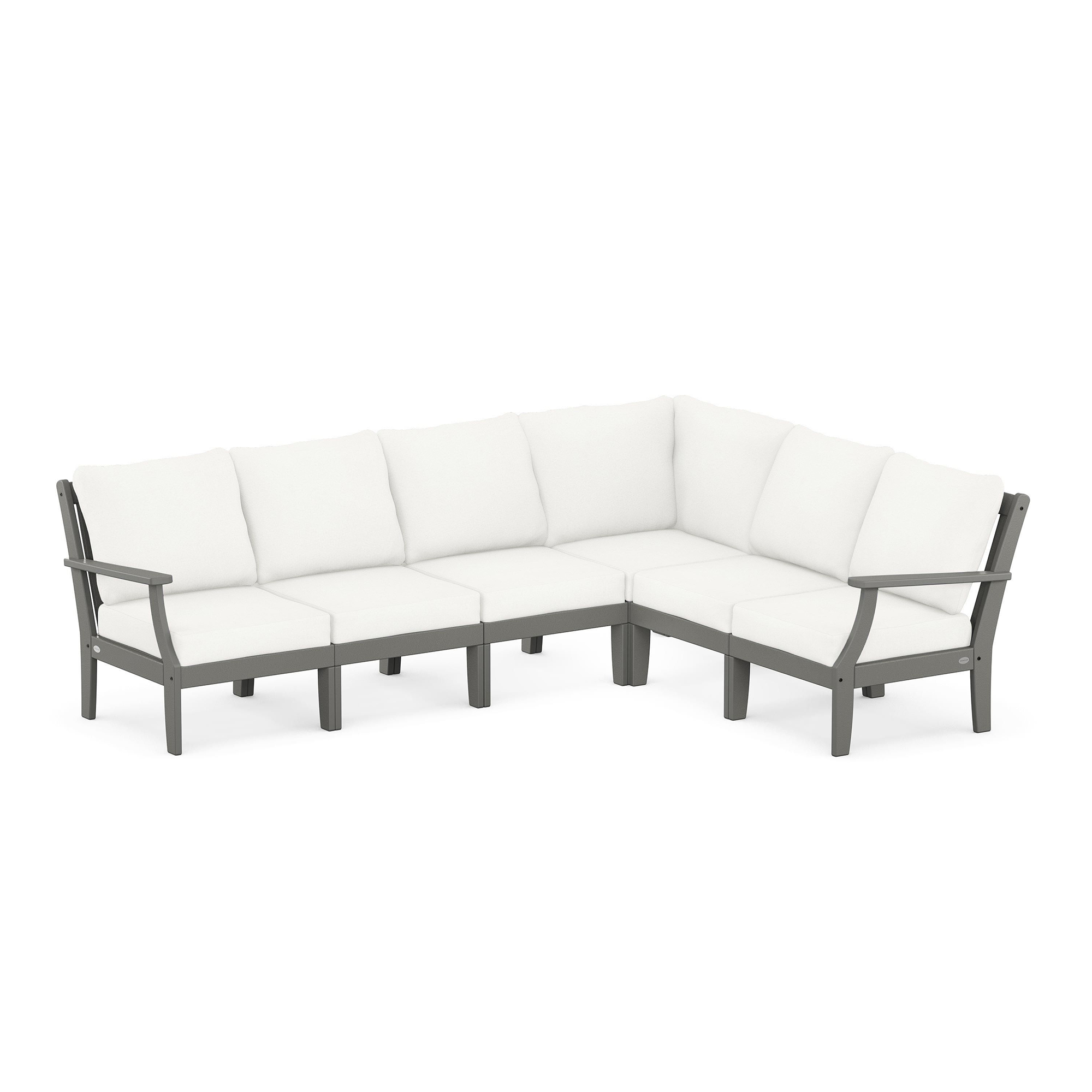 Polywood Braxton 6-Piece Modular Outdoor Sectional Sofa | AuthenTEAK