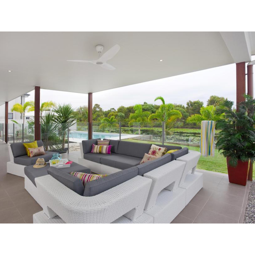 Big Ass Fans Coastal Marine-Grade Haiku 52" White Outdoor Ceiling Fan ...