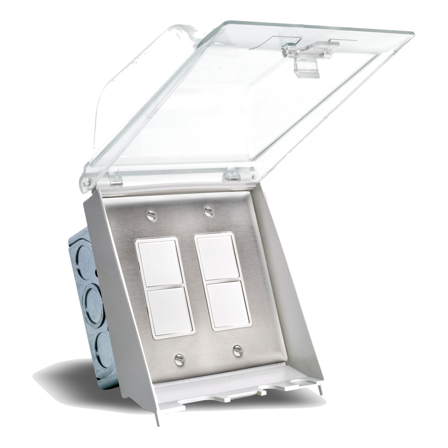 Eurofase Flush Mount Dual Duplex Stack Switch with Weatherproof Cover ...