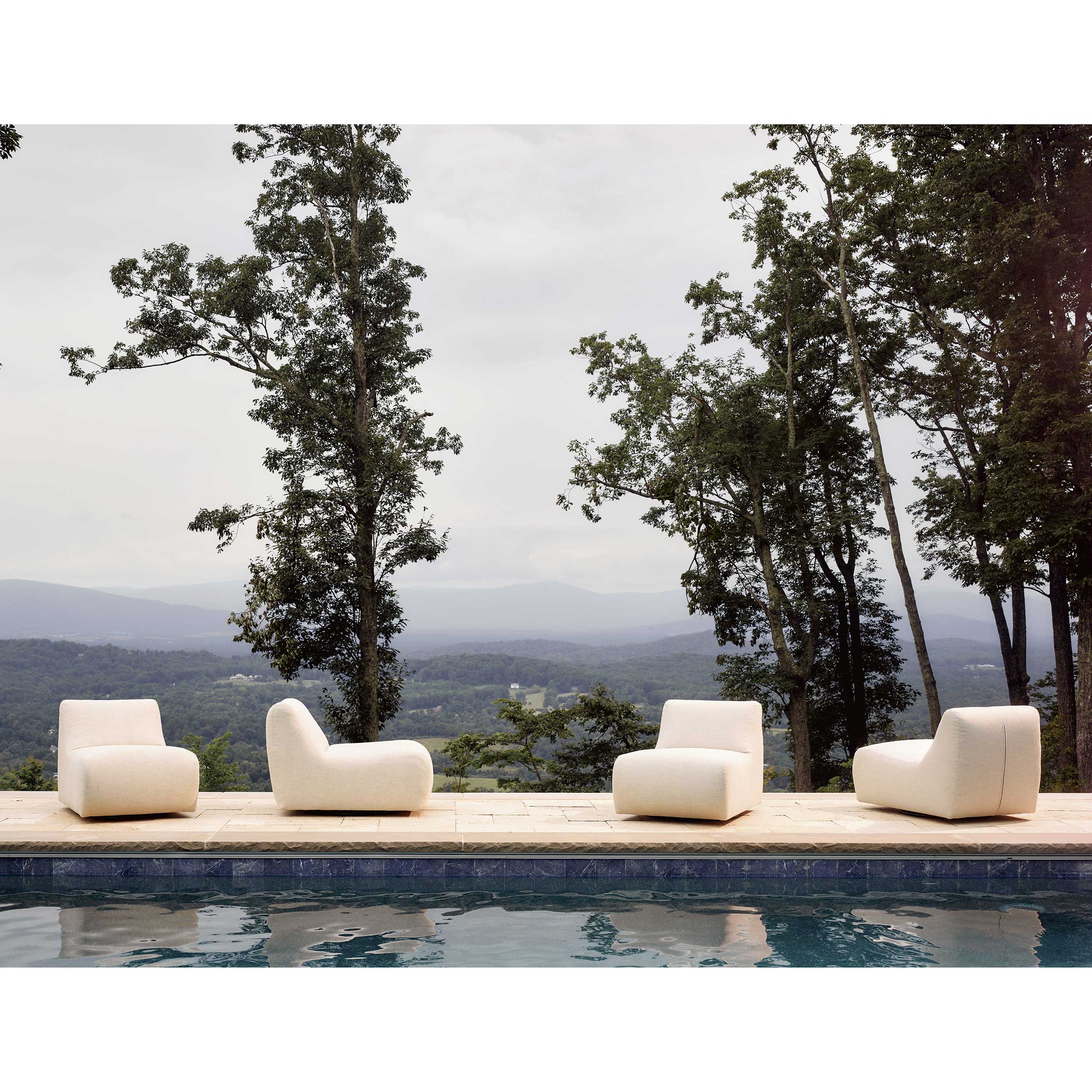 Lee Industries Kamari Upholstered Swivel Lounge Chair | AuthenTEAK