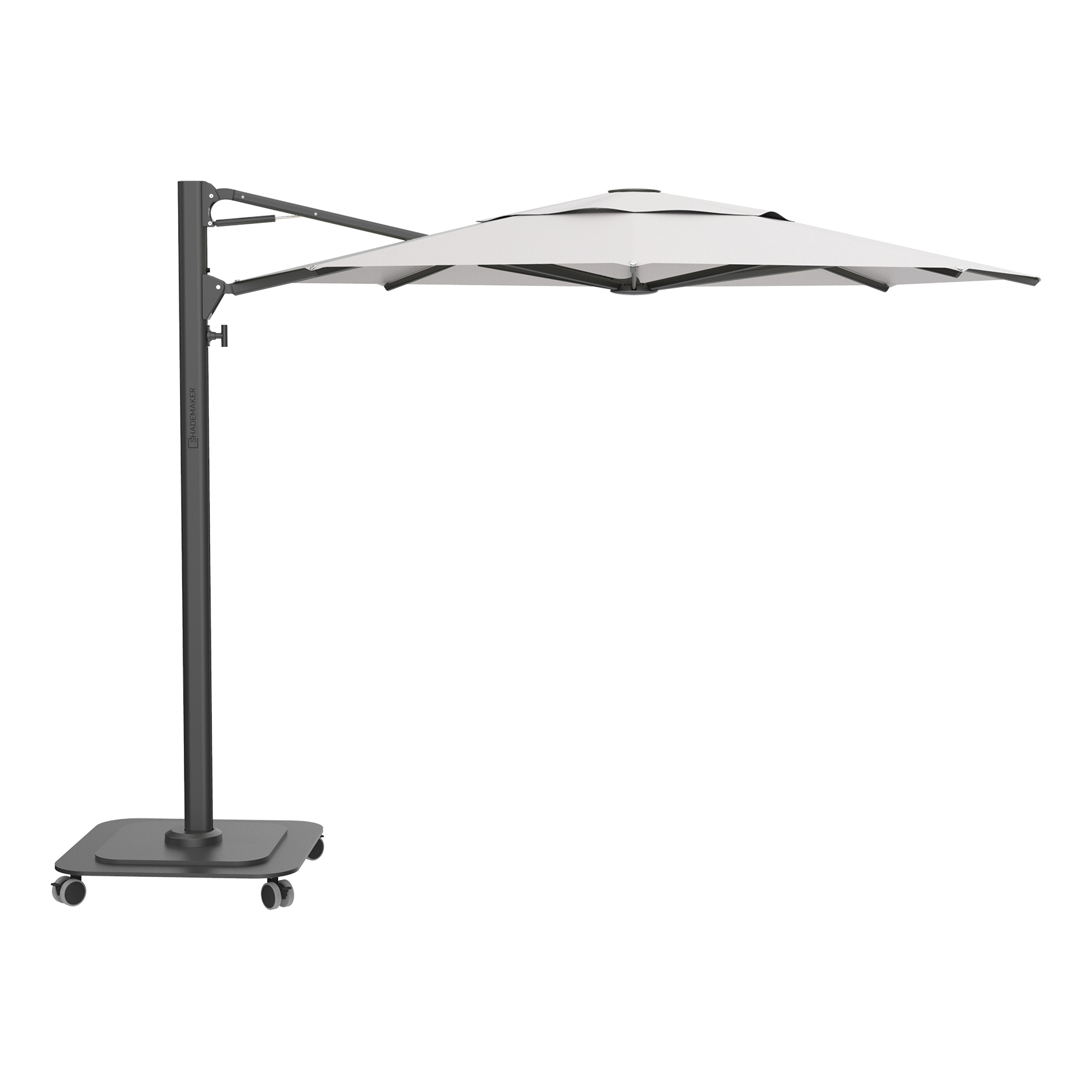 Shademaker Taurus 10' Octagonal Aluminum Commercial Cantilever Patio ...