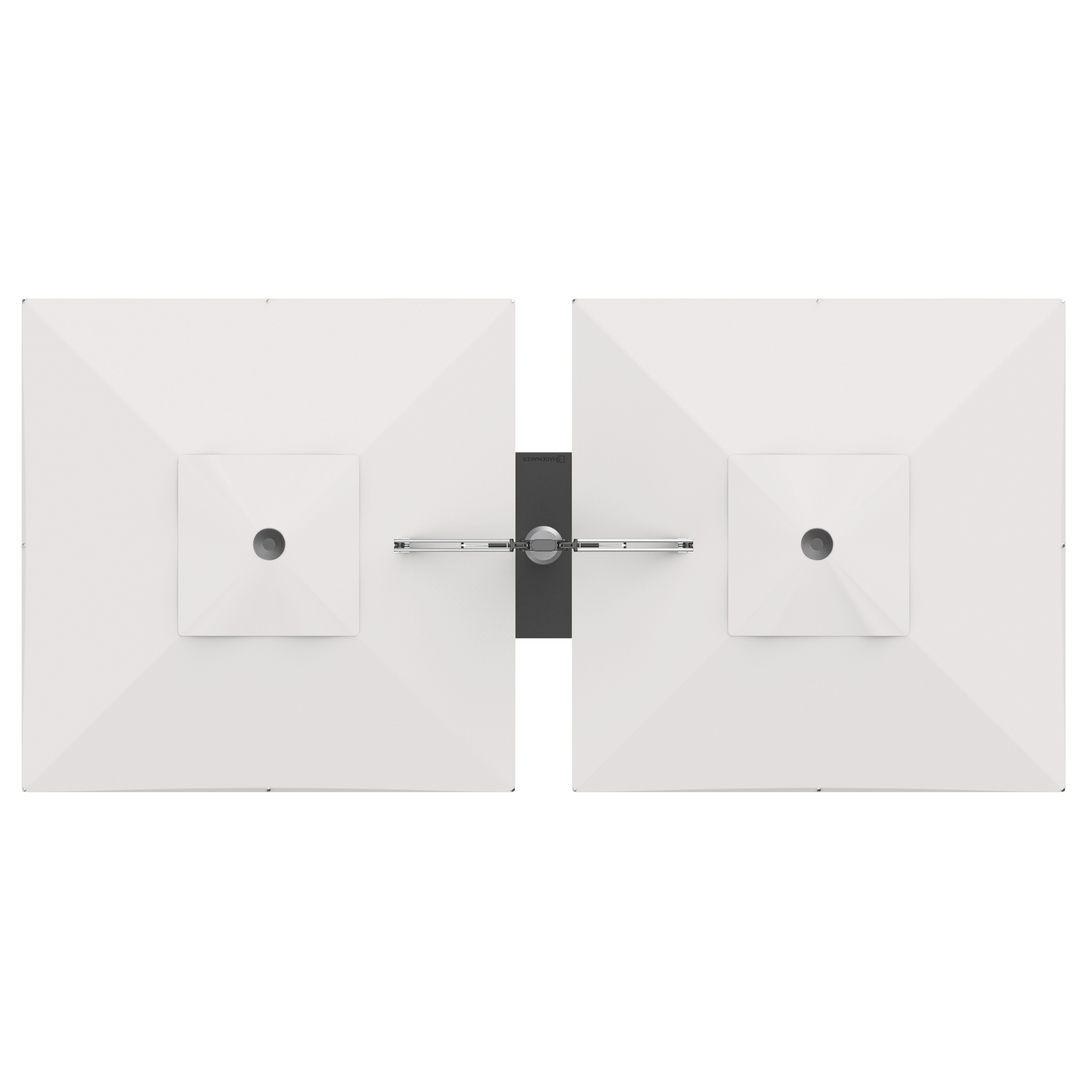 Shademaker Gemini 10' Square Double-sided Aluminum Commercial ...