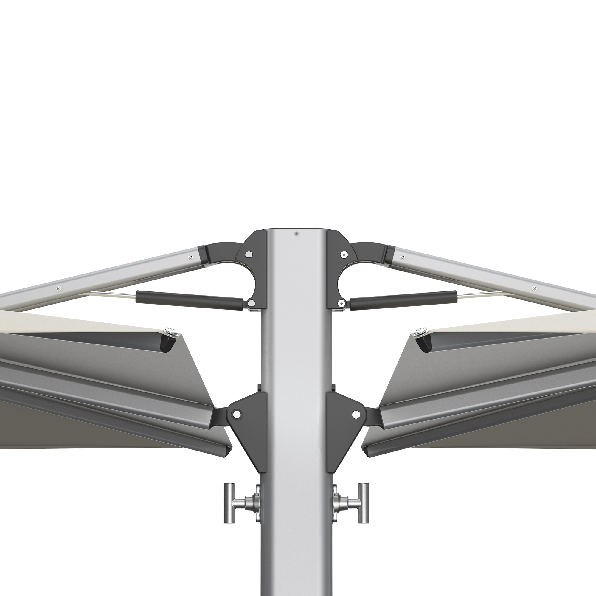 Shademaker Gemini 10' Square Double-sided Aluminum Commercial ...