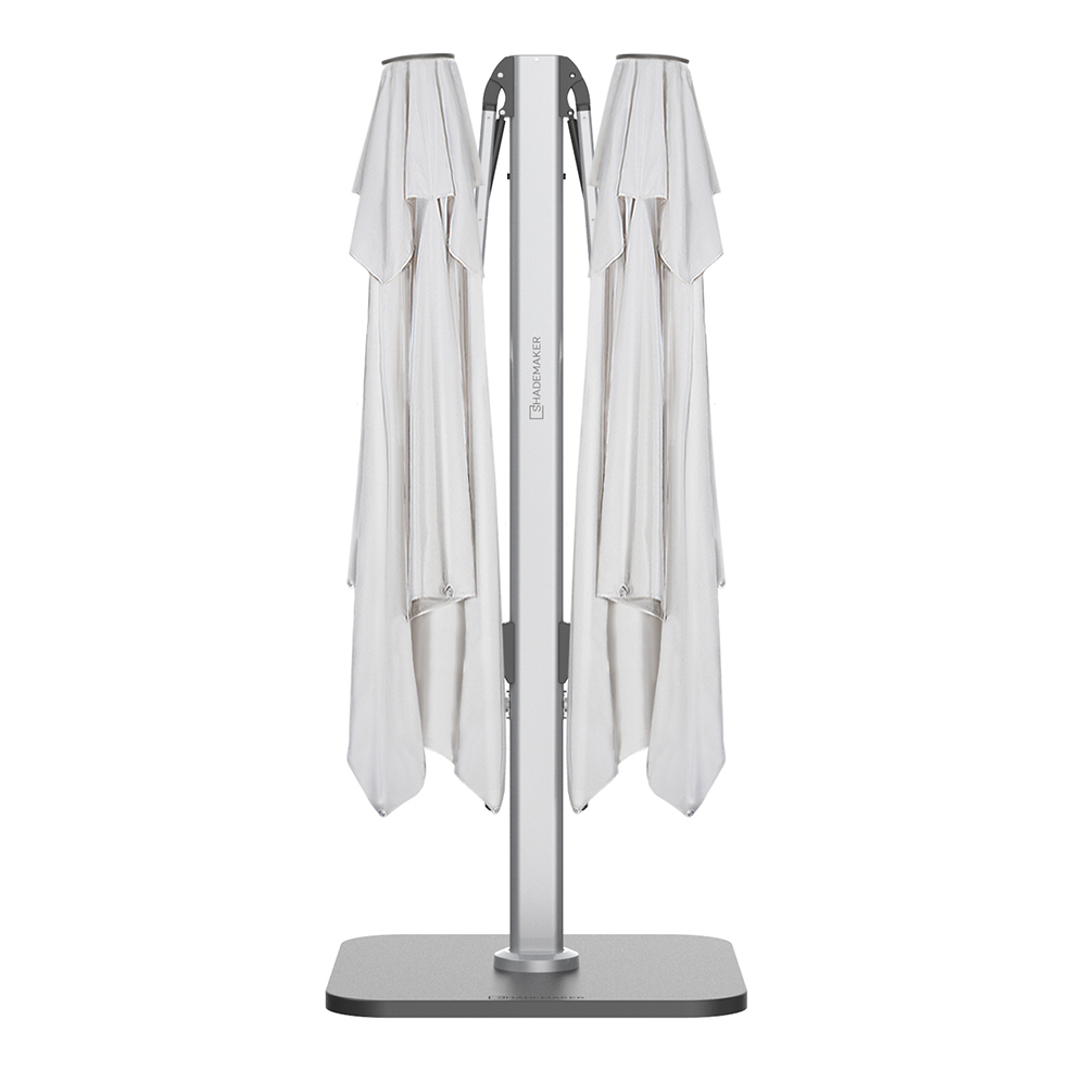 Shademaker Gemini 10' Square Double-sided Aluminum Commercial ...