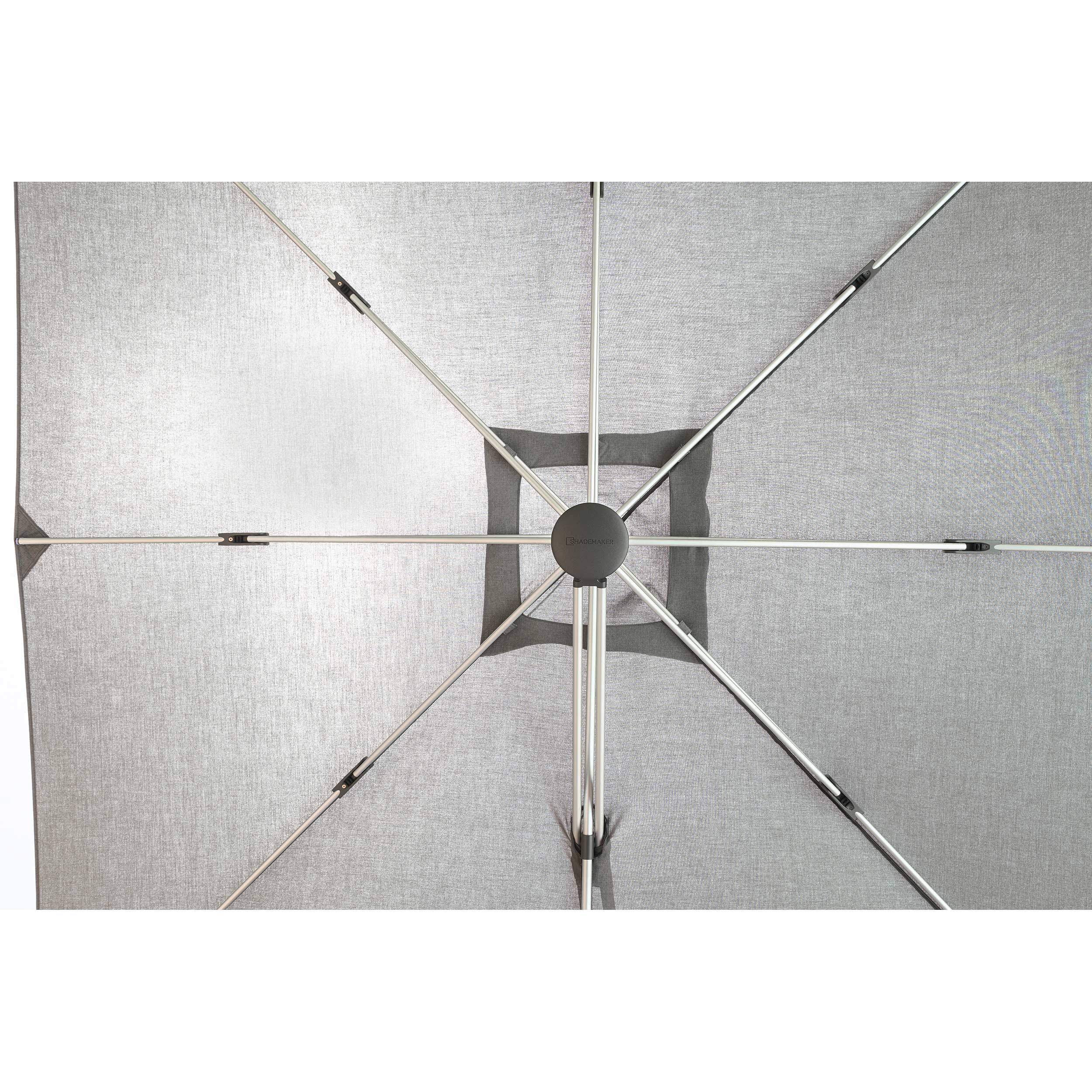 Shademaker Gemini 10' Square Double-sided Aluminum Commercial ...