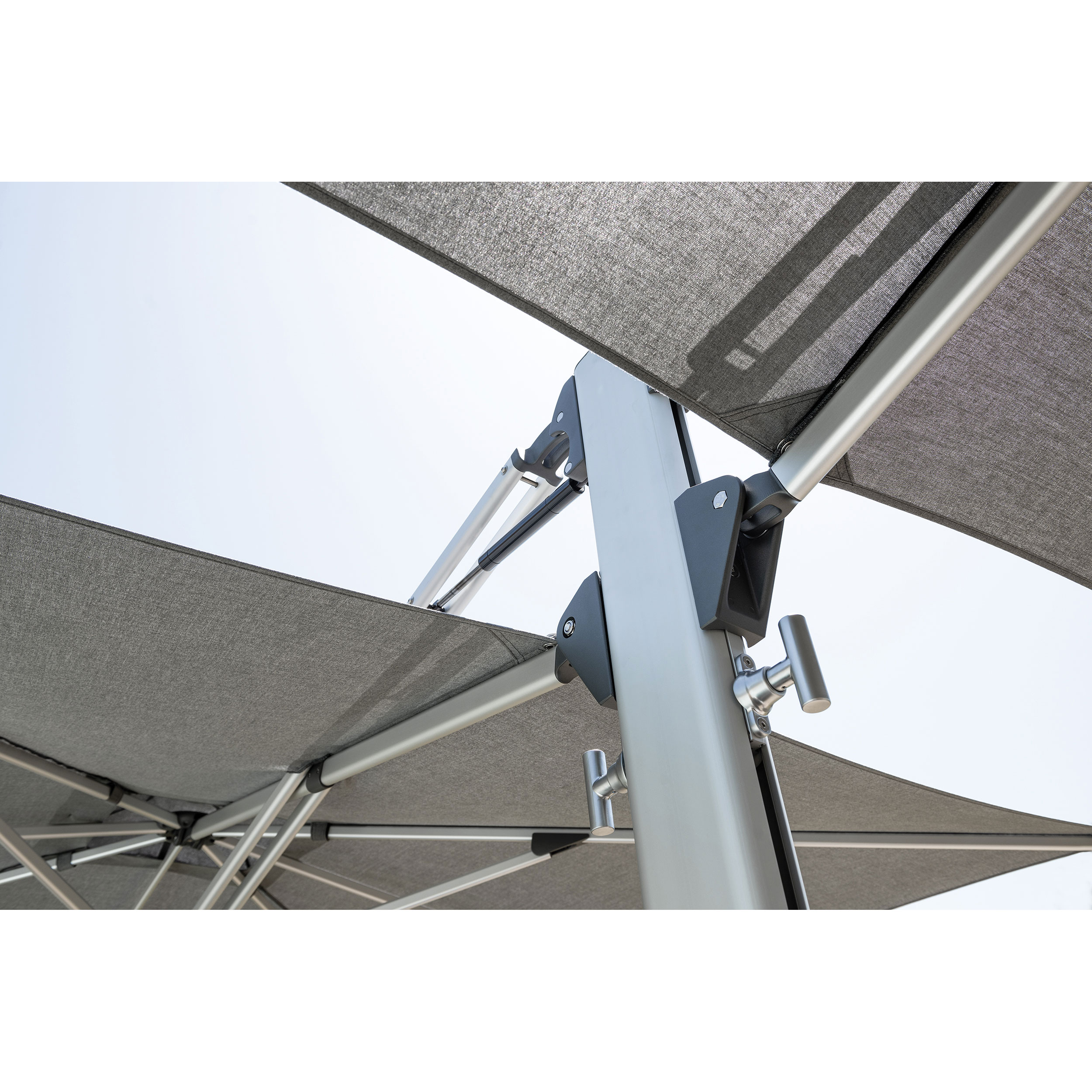 Shademaker Gemini 10' Square Double-sided Aluminum Commercial ...