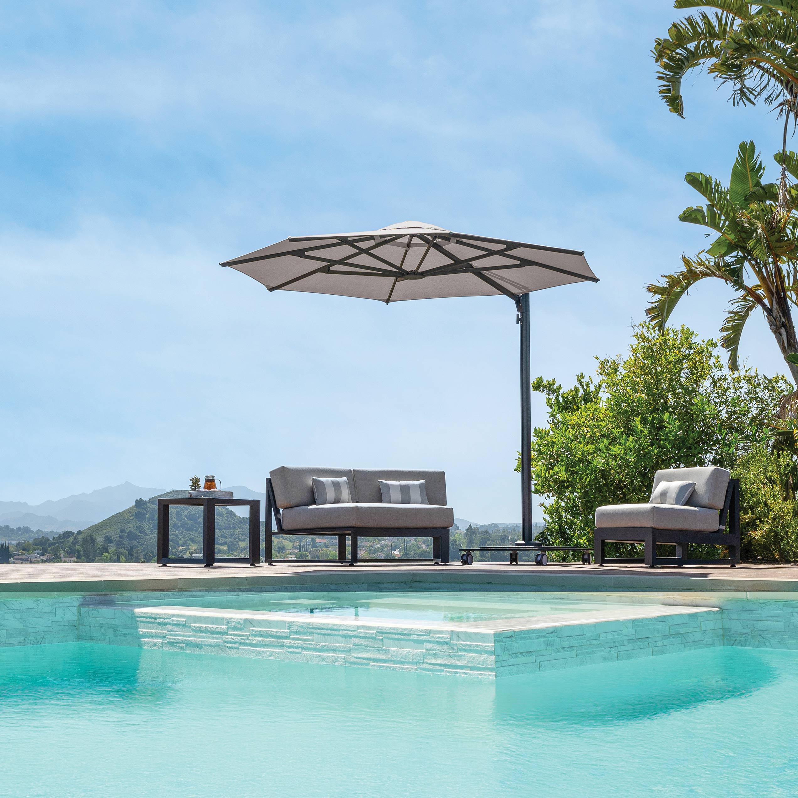 Shademaker Z-Plate 115 lbs. Cantilever/Market Umbrella Base Weight ...