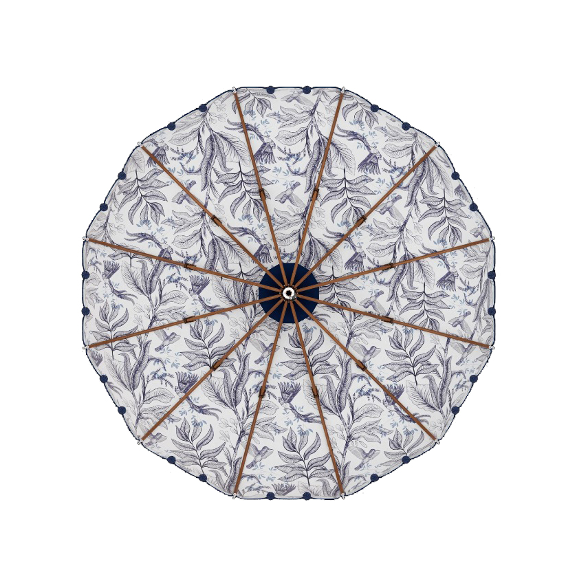 Tuuci Ocean Master M1 Voilare Wonder Round Center Post Umbrella | AuthenTEAK