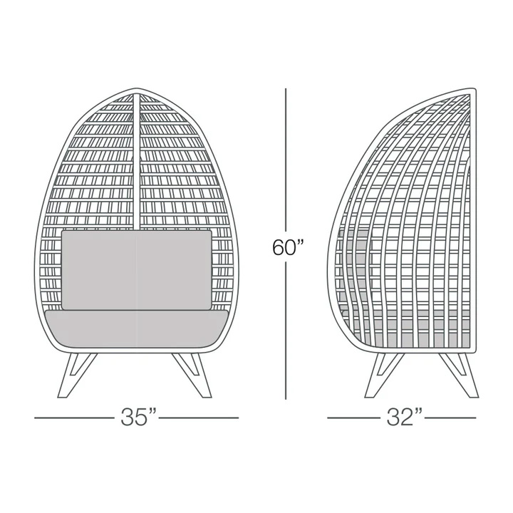 Kannoa Nest Wicker High Chair | AuthenTEAK