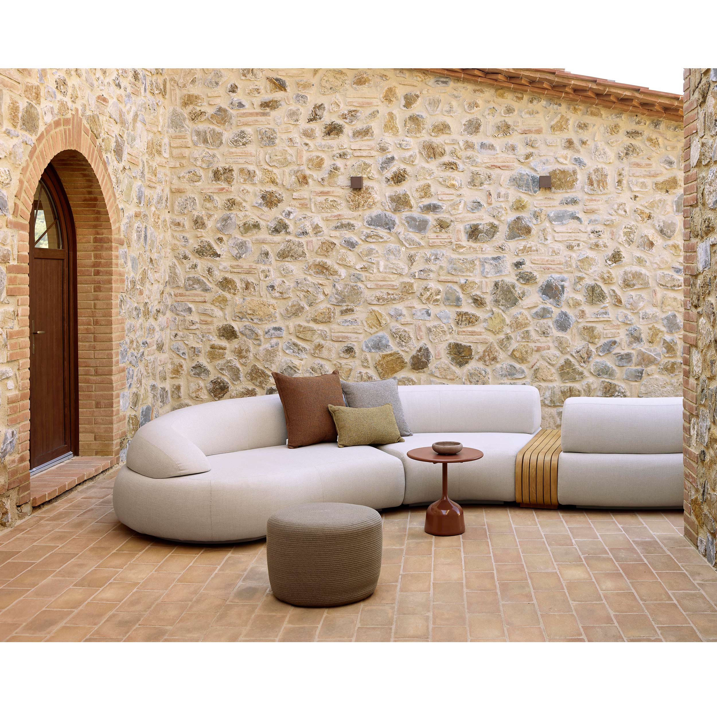 Cane-line Mellow 6-Piece Upholstered Outdoor Sectional Set | AuthenTEAK