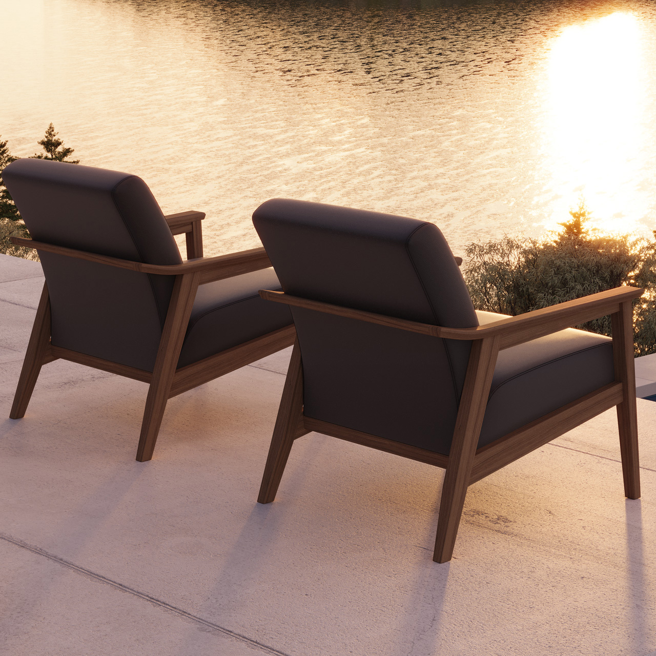 Jensen Outdoor Tempo Ipe Wood Lounge Chair | AuthenTEAK