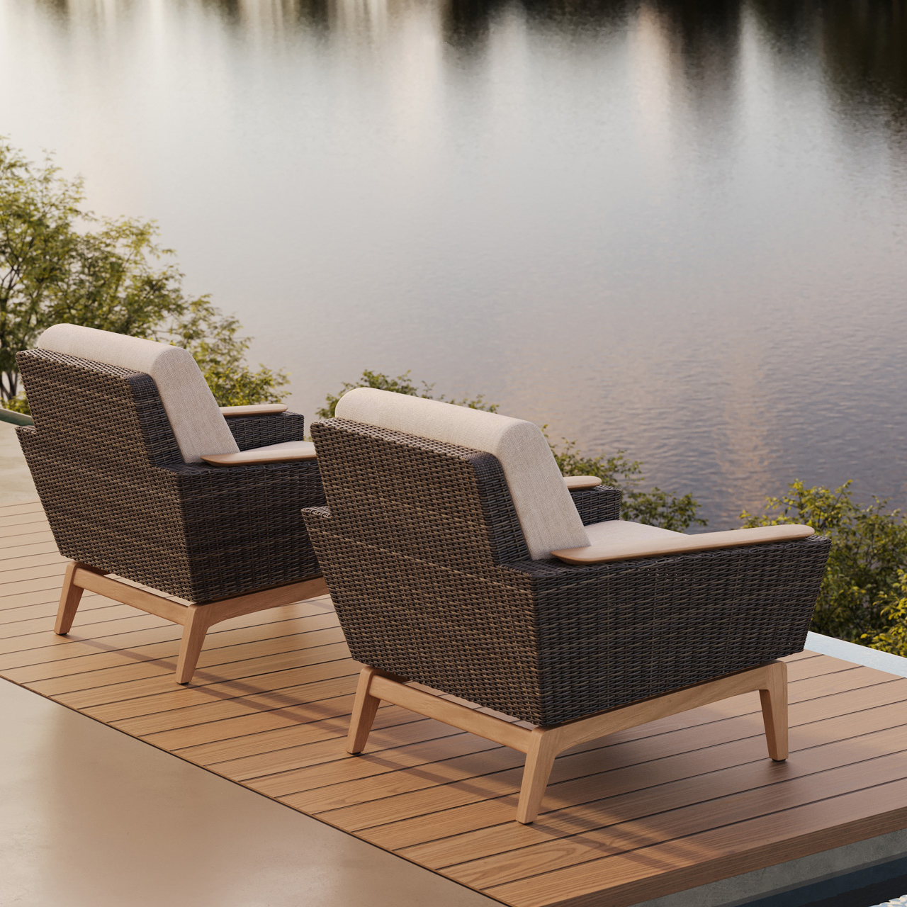 Jensen Outdoor Inception Woven Lounge Chair | AuthenTEAK