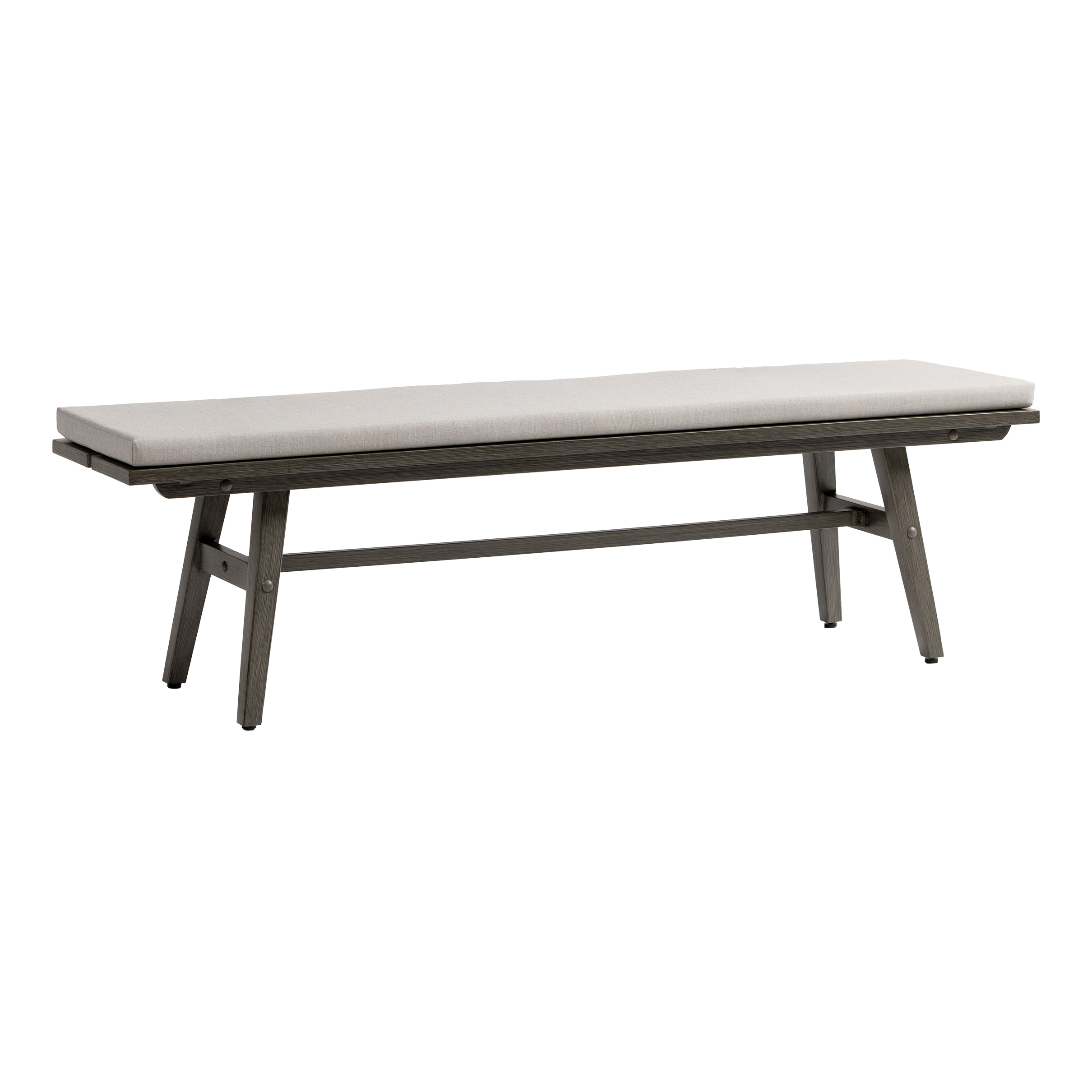 Ratana Canbria 70" Backless Aluminum Bench | AuthenTEAK