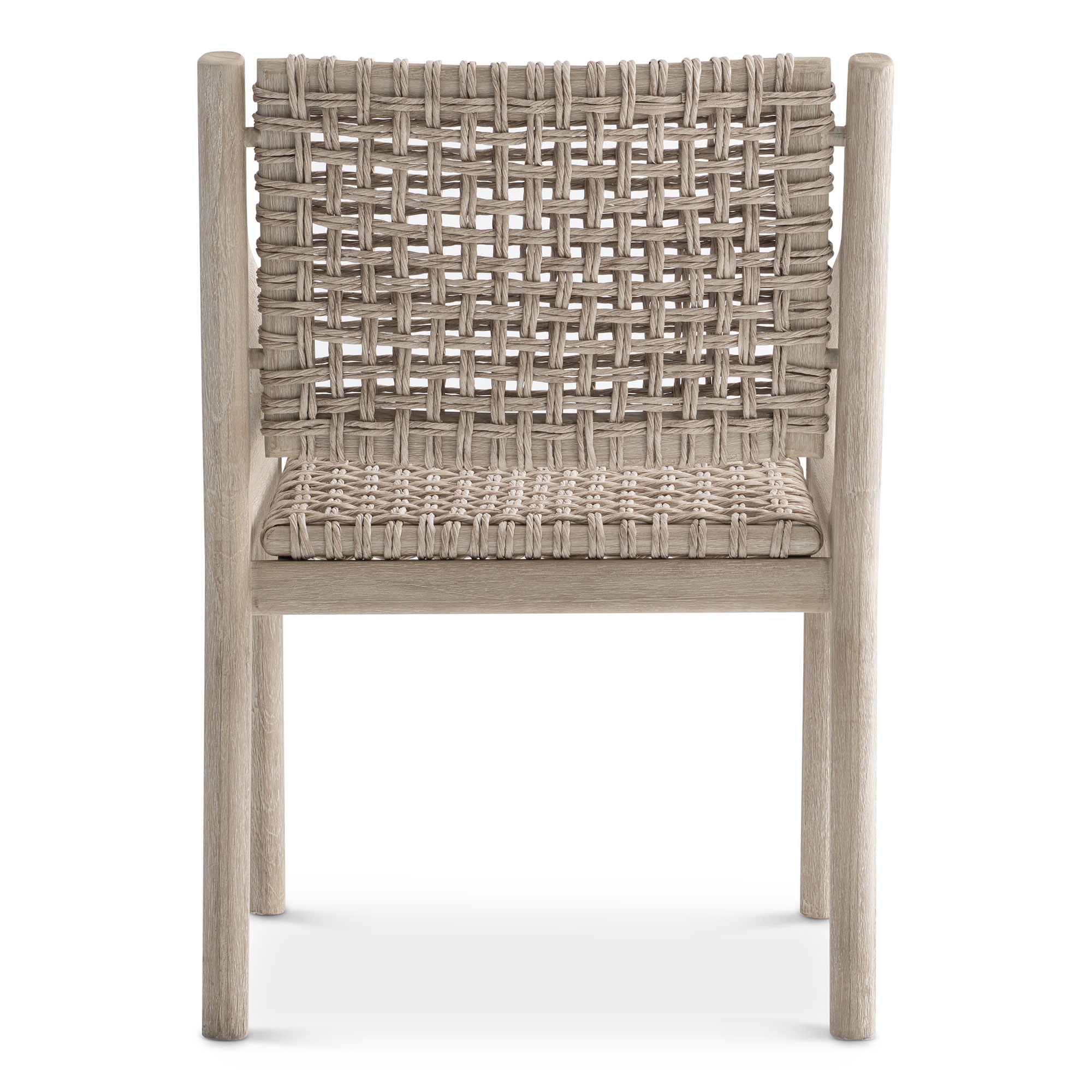 Bernhardt Exteriors Atlas Wicker Dining Armchair | AuthenTEAK