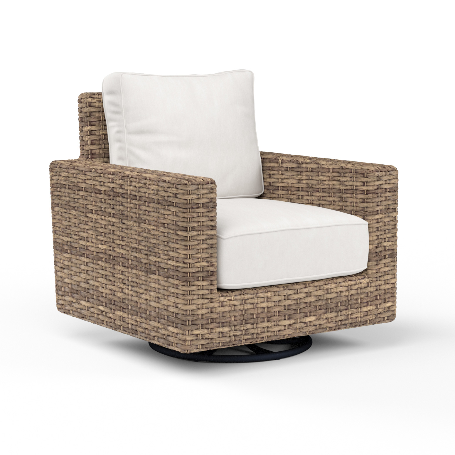Sunset West Havana Wicker Swivel Rocker Club Chair | AuthenTEAK