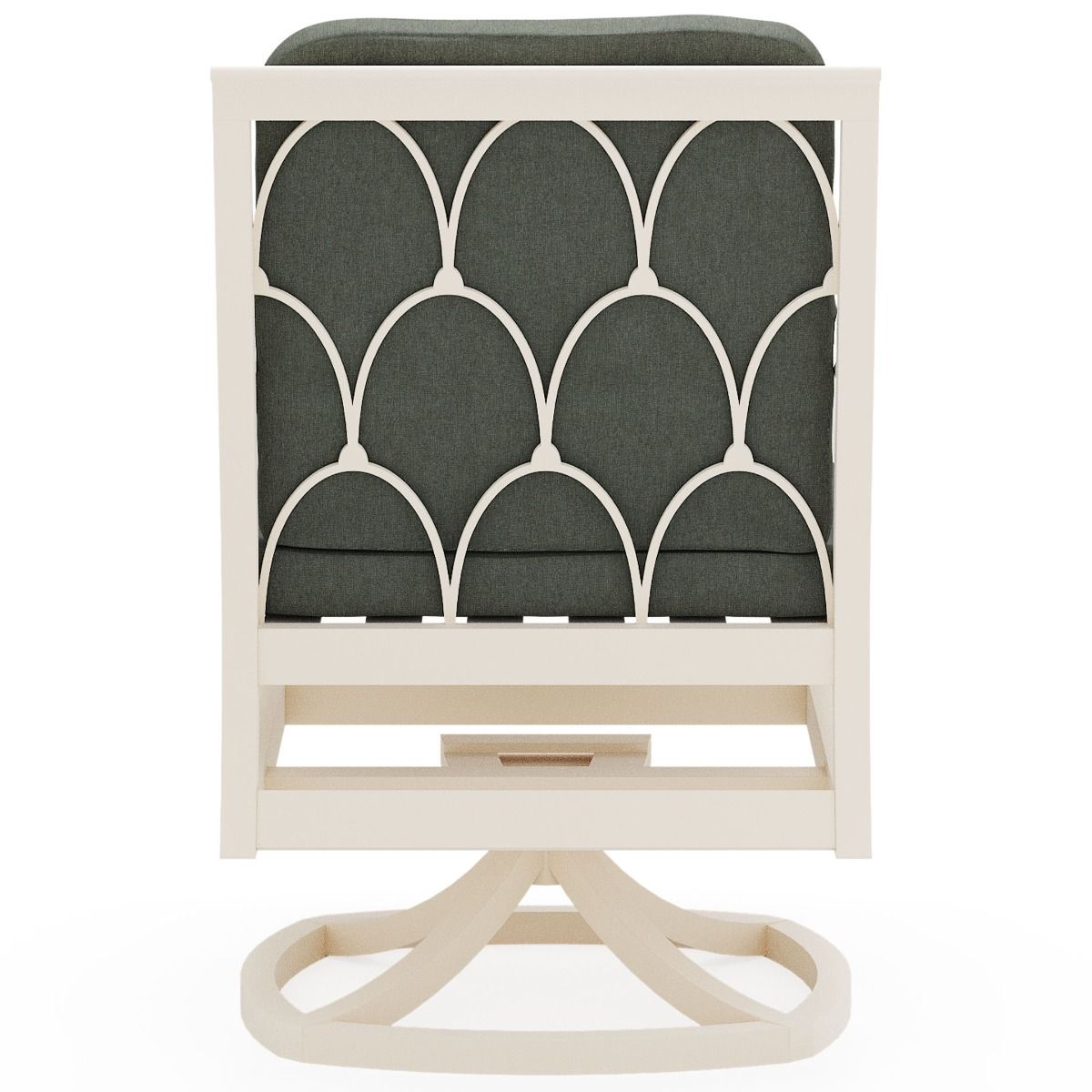 Woodard Scala Swivel Aluminum Dining Armchair | AuthenTEAK
