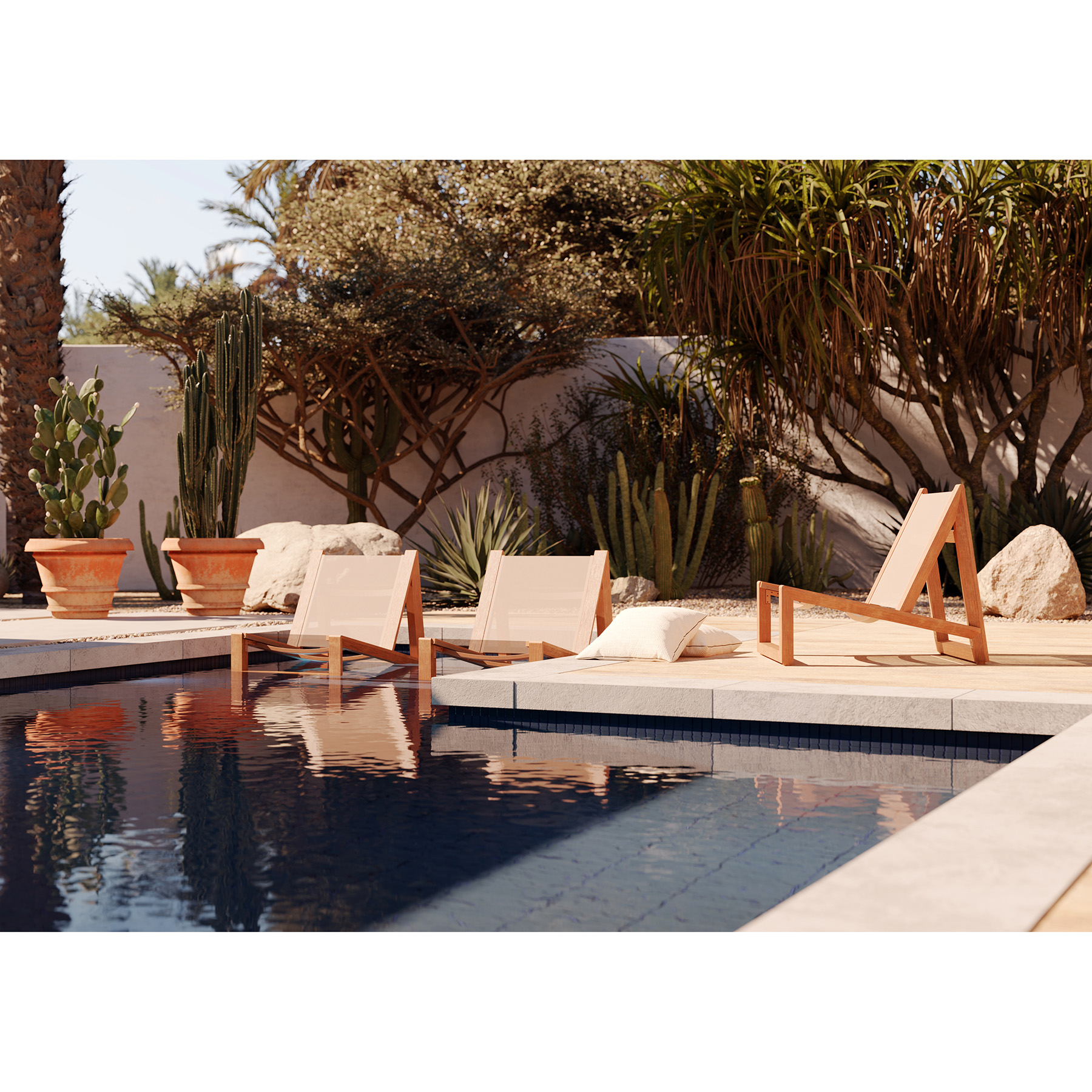 Woodard Sierra Baja Sling Lounge Chair | AuthenTEAK