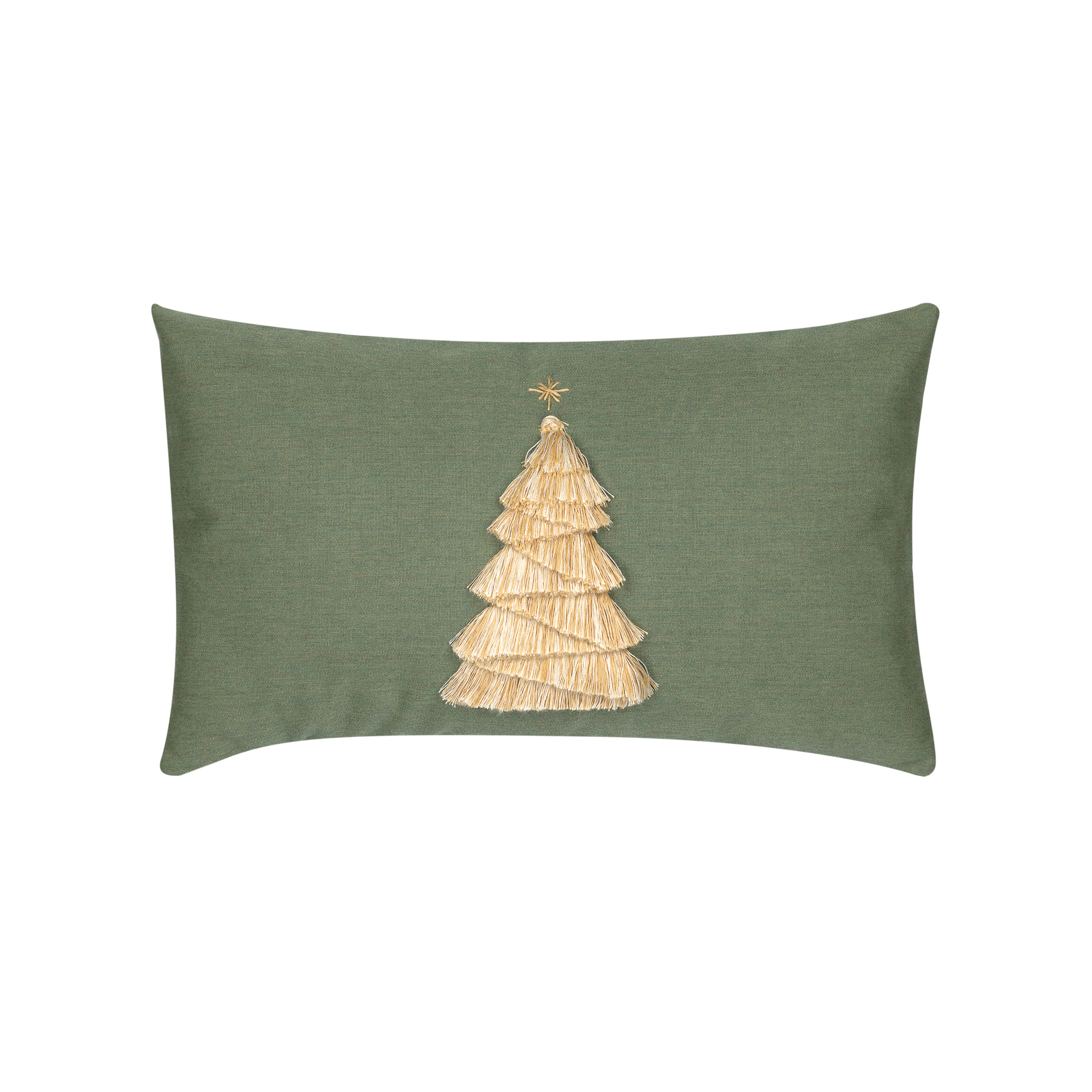 Elaine Smith 20" x 12" Fraser Fir Fern Sunbrella Outdoor Pillow ...
