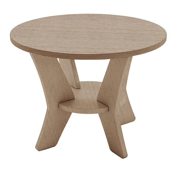 Ledge Mainstay 21" Resin Round Side Table | AuthenTEAK