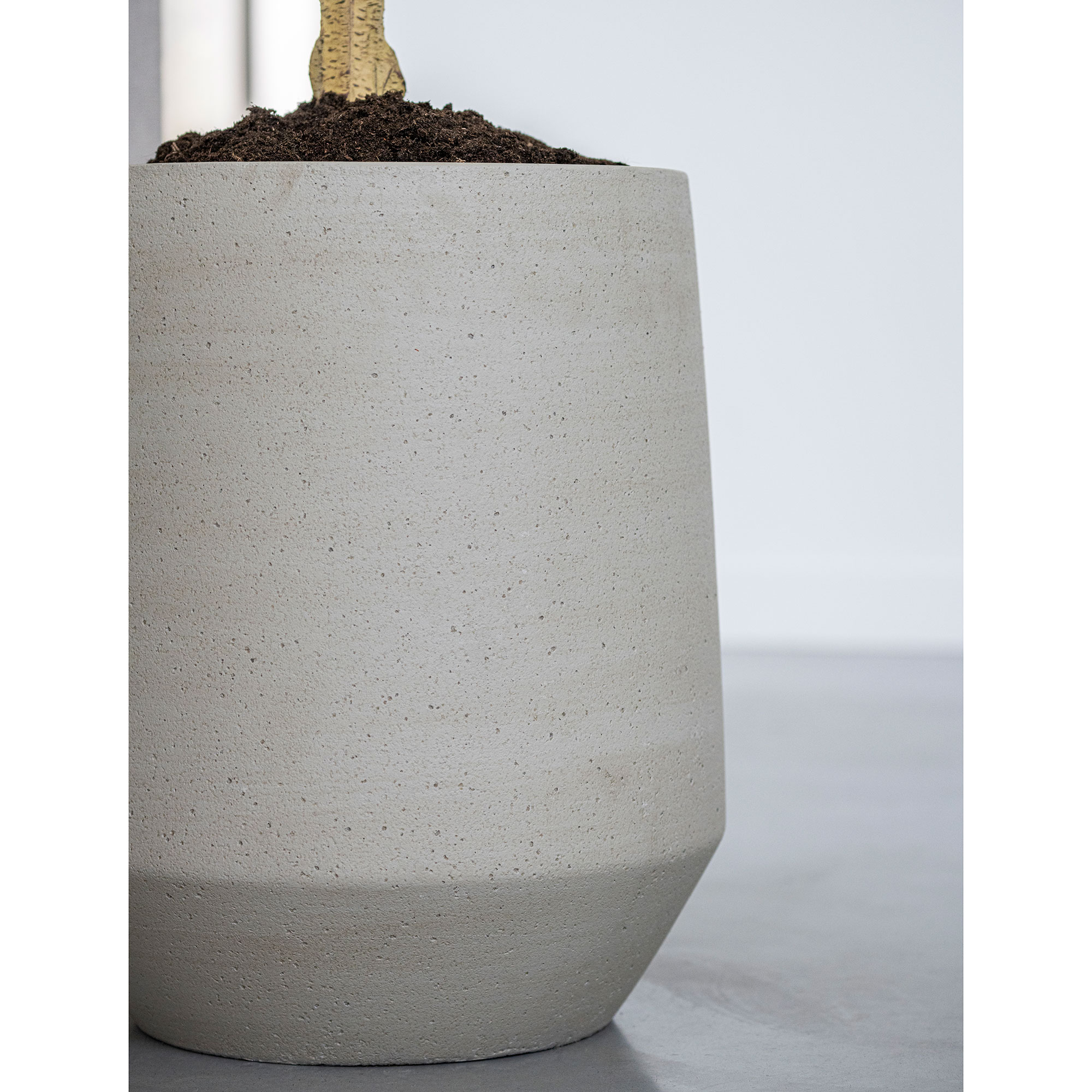 Pottery Pots Cement Harith High 21" Round Ficonstone Planter Pot ...