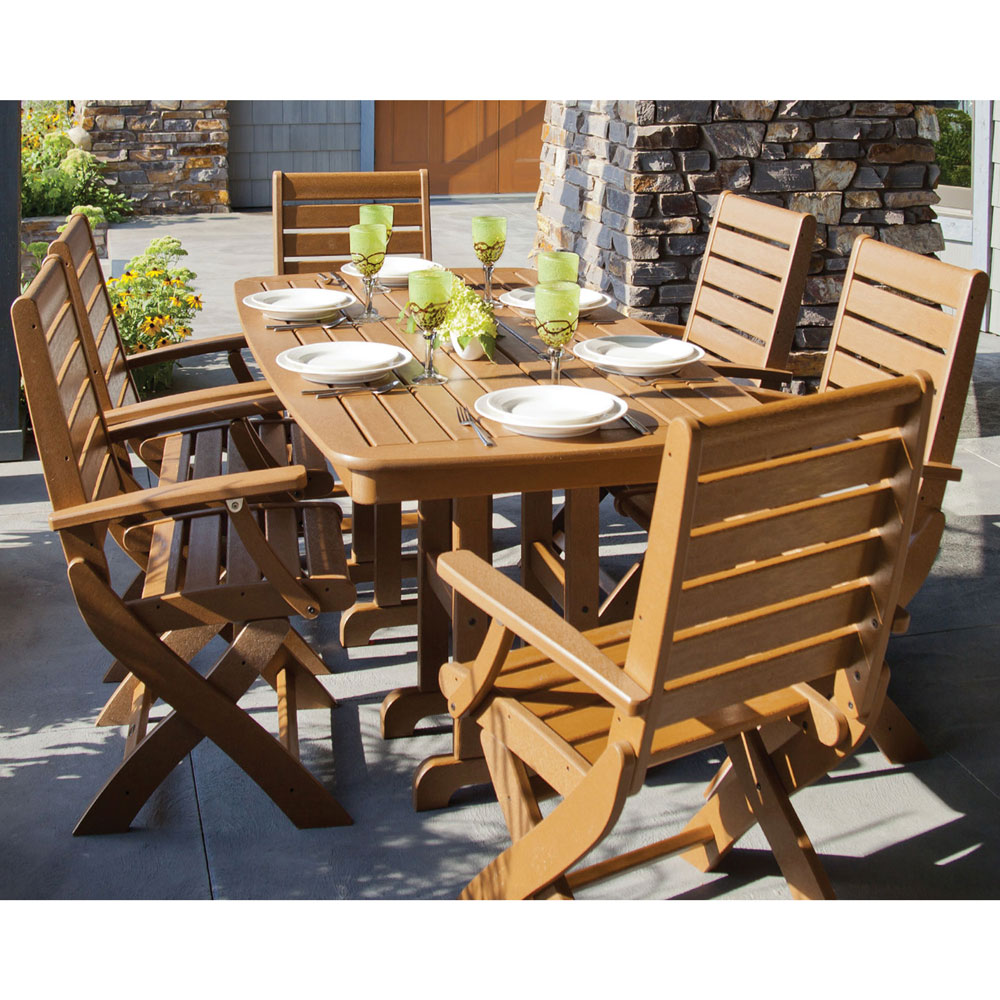 Polywood Signature 7-Piece Rectangular Dining Set | AuthenTEAK