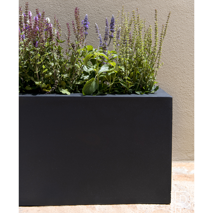 Pottery Pots Jumbo Jort Middle High 79" Rectangular Fiberstone Trough ...